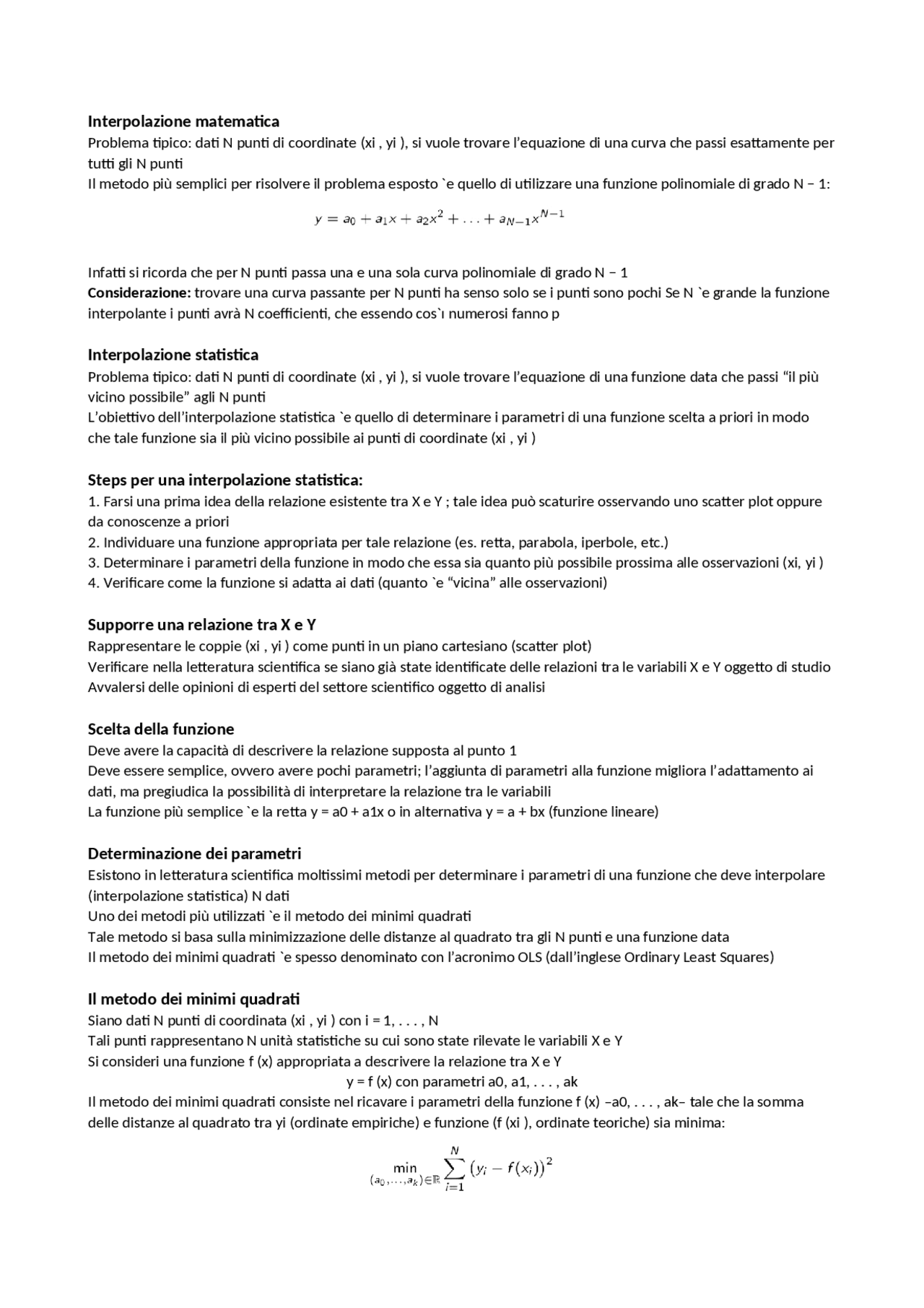 Analisi Di Regressione Docsity