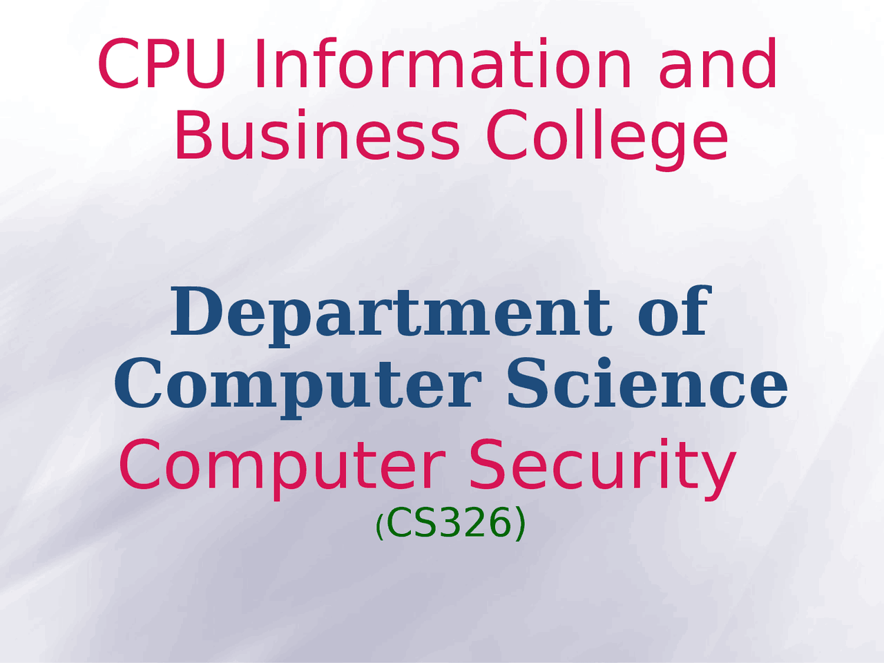 Network Security Course Lecture Notes Computer Science Docsity
