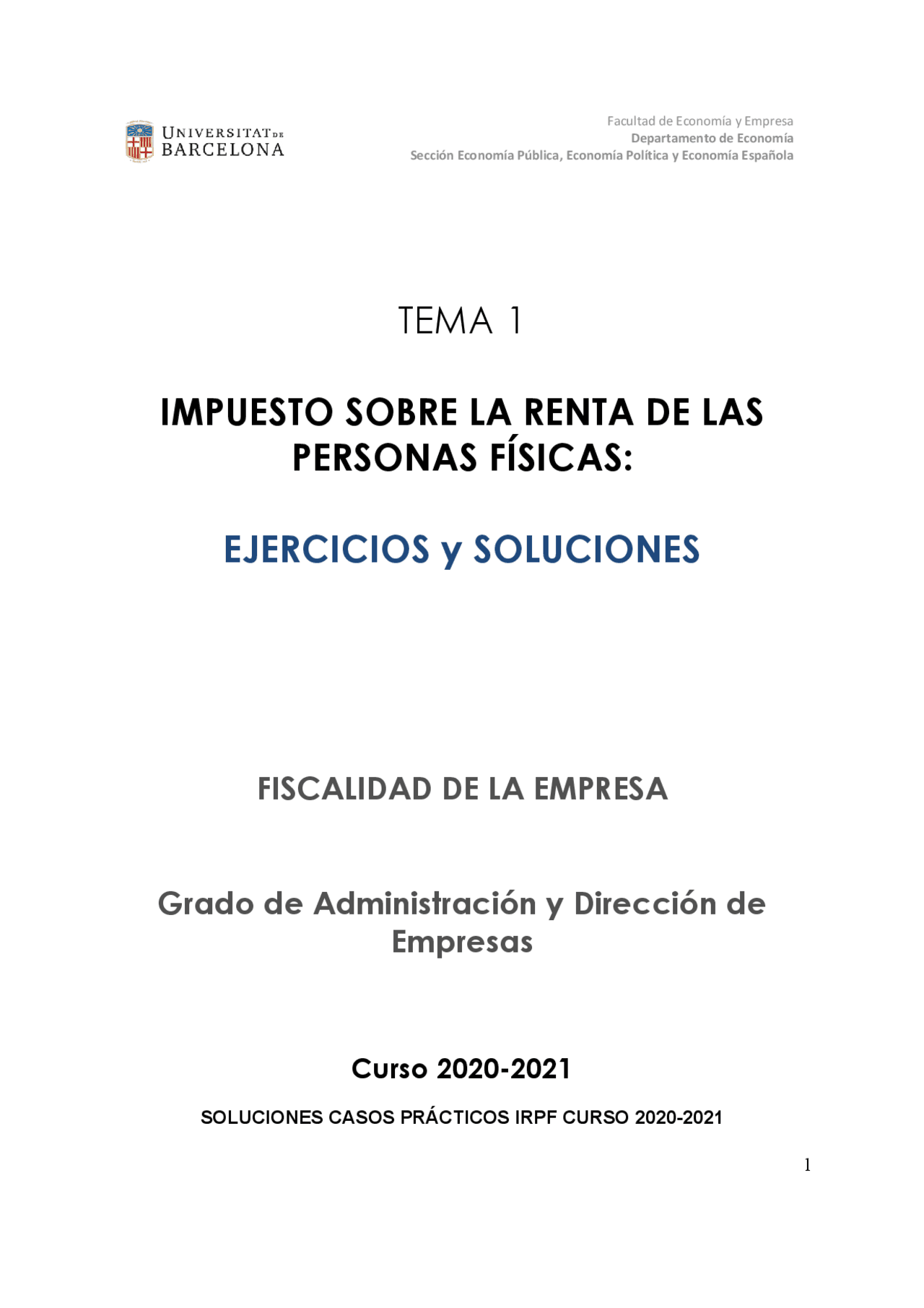 Solución De Ejercicios Irpf Docsity