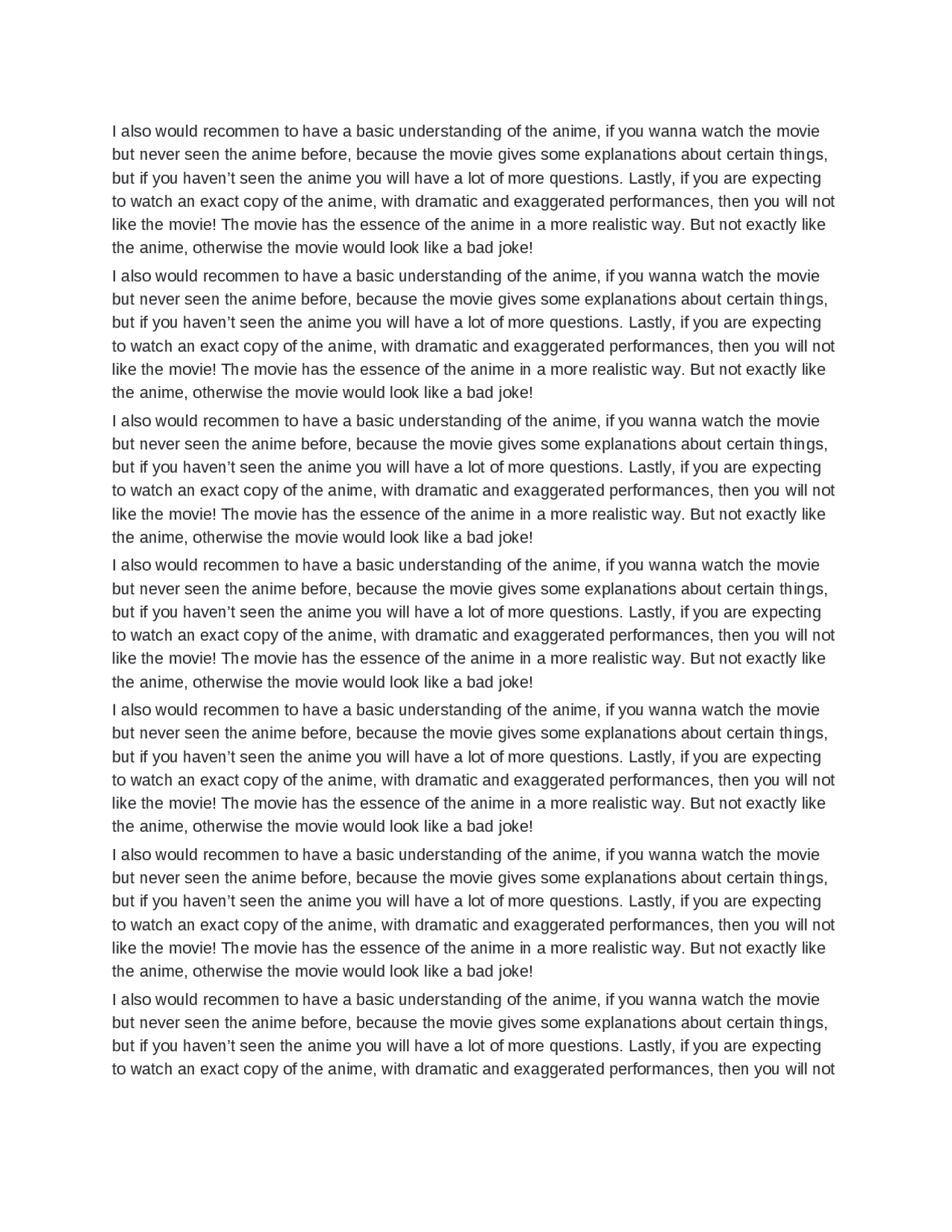 Basic understanding of the anime | Assignments Business Finance | Docsity