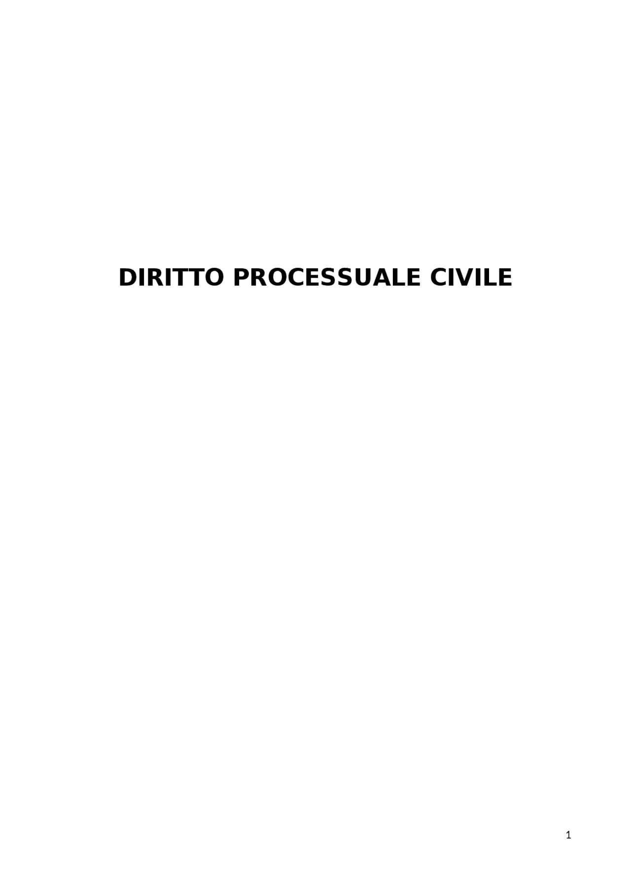 Diritto Processuale Civile Docsity
