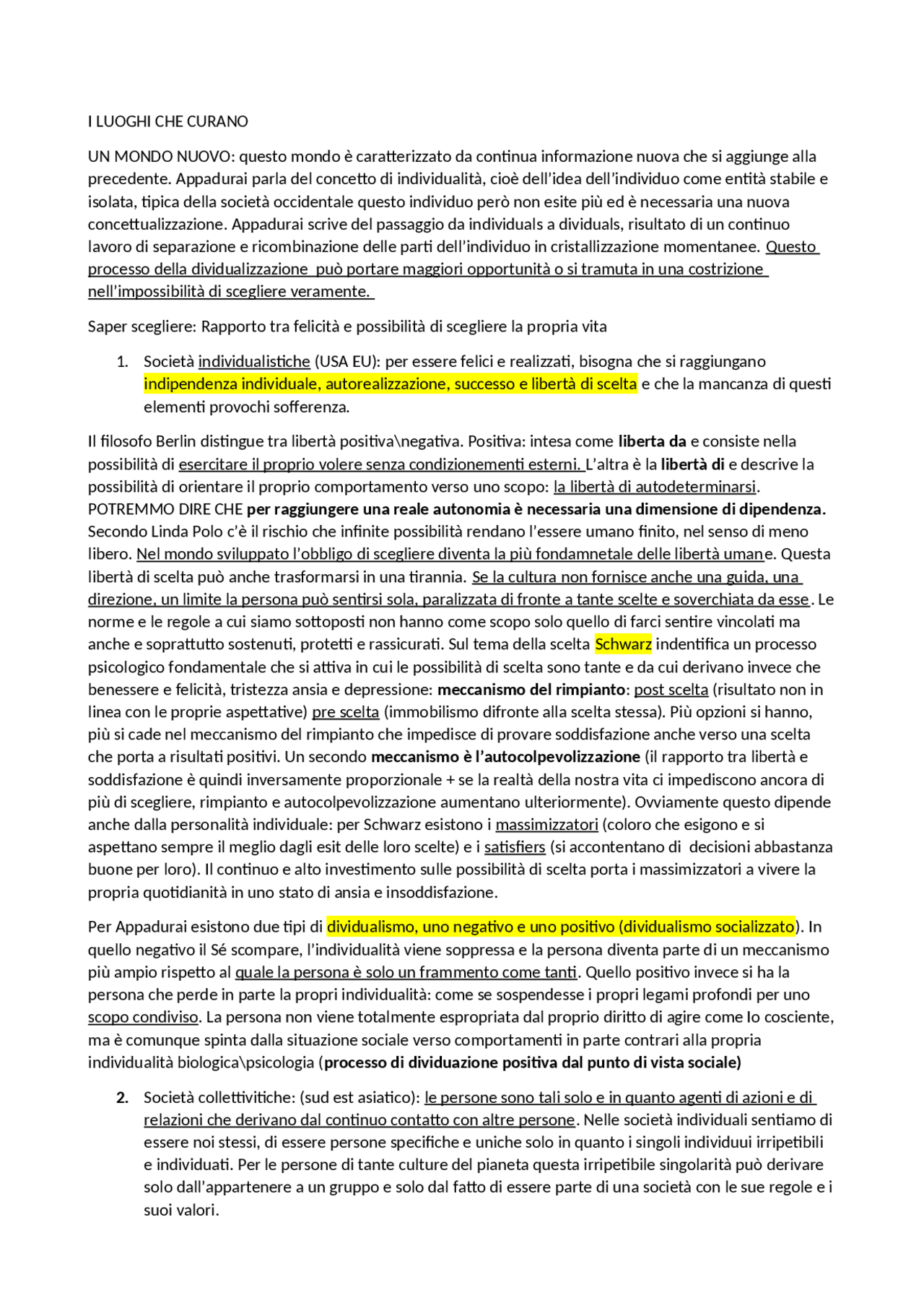 I Luoghi Che Curano Paolo Inghilleri Docsity