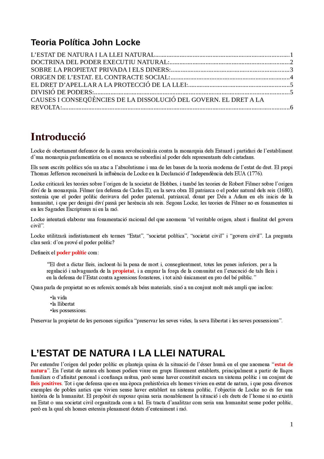 Locke Apuntes Selectividad Docsity
