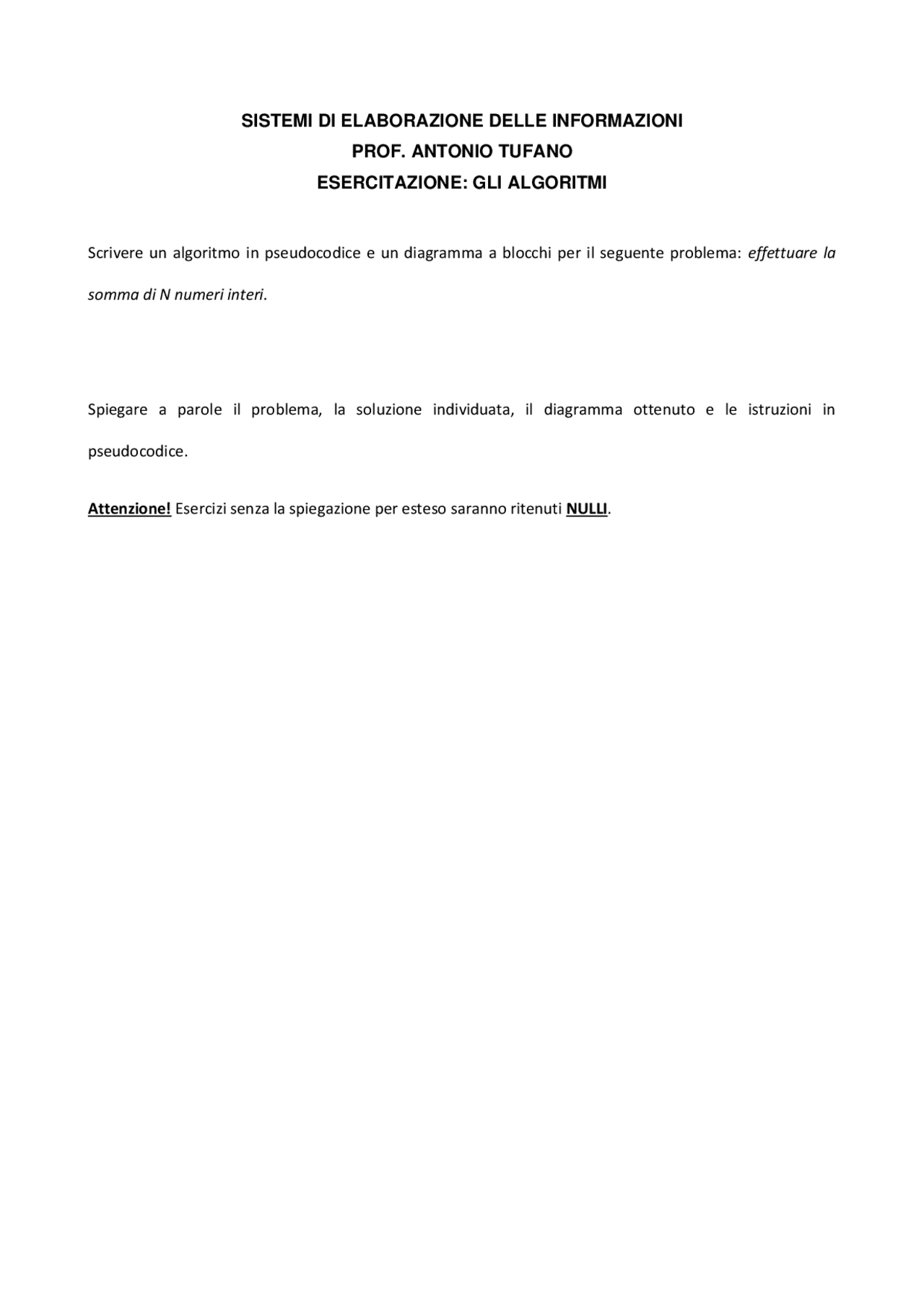 Algoritmi 2 Sistemi Di Elaborazione Docsity