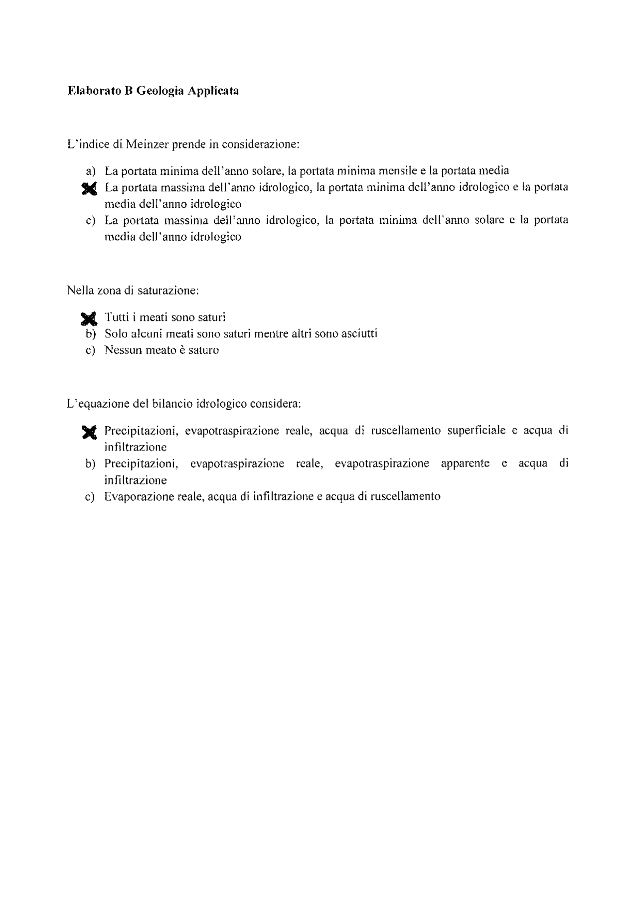 Elaborato B Esame Di Geologia Applicata Per Ingegneria Unipegaso Docsity