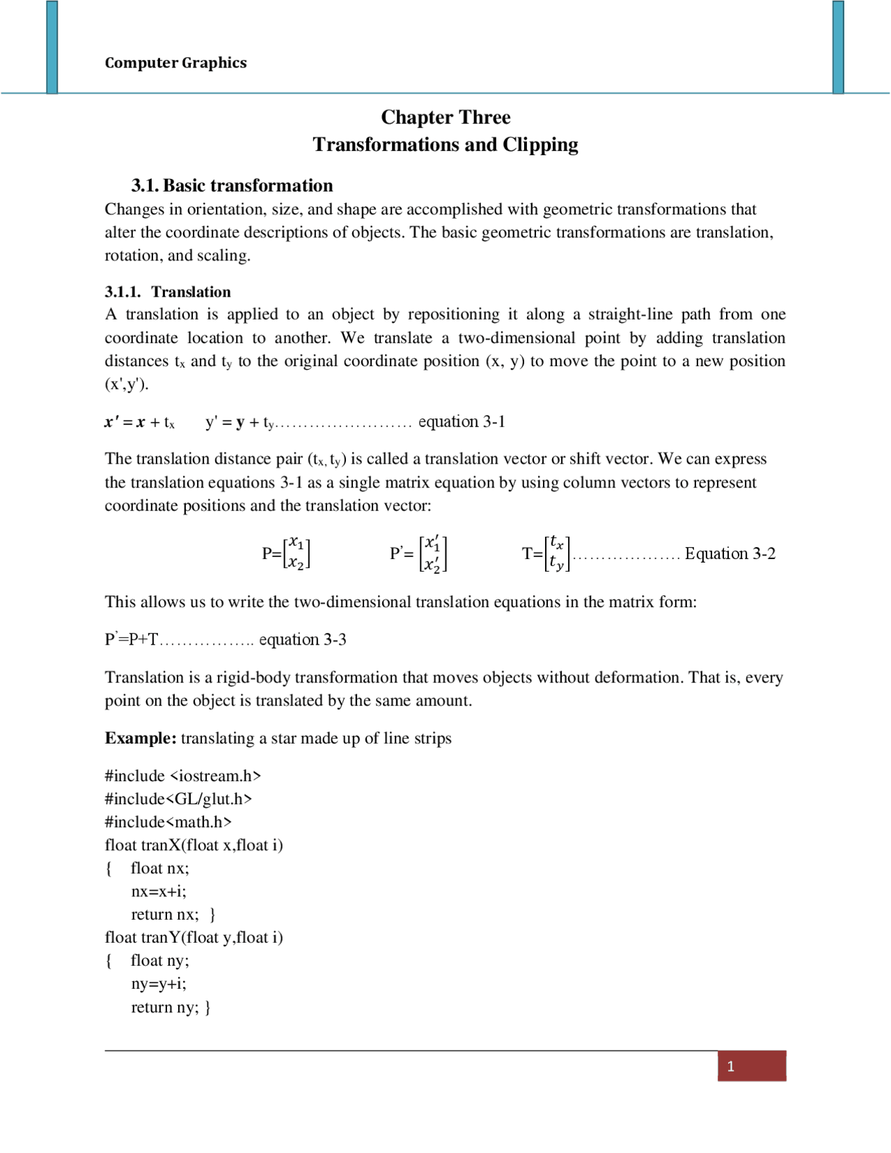 Chapter Three For Cryptography Course Lecture Notes Computer Science