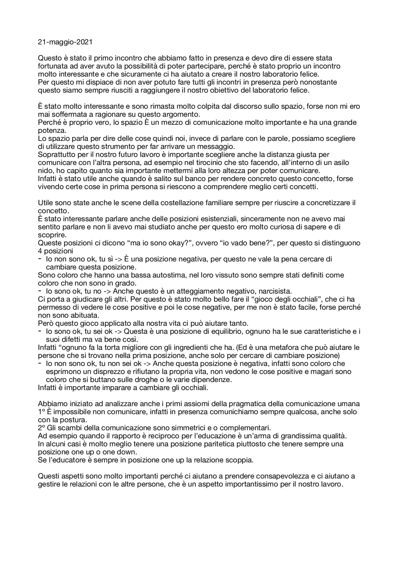 Report Del Laboratorio Università Docsity