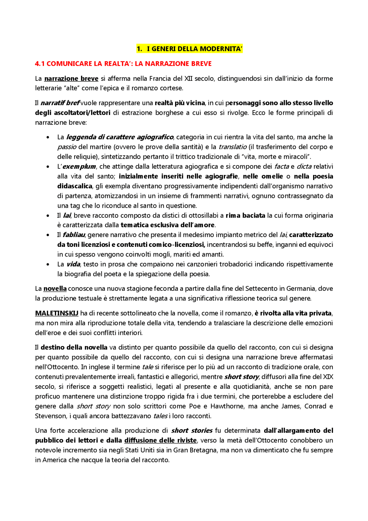 La Comunicazione Narrativa Riassunto Cap 4 Docsity