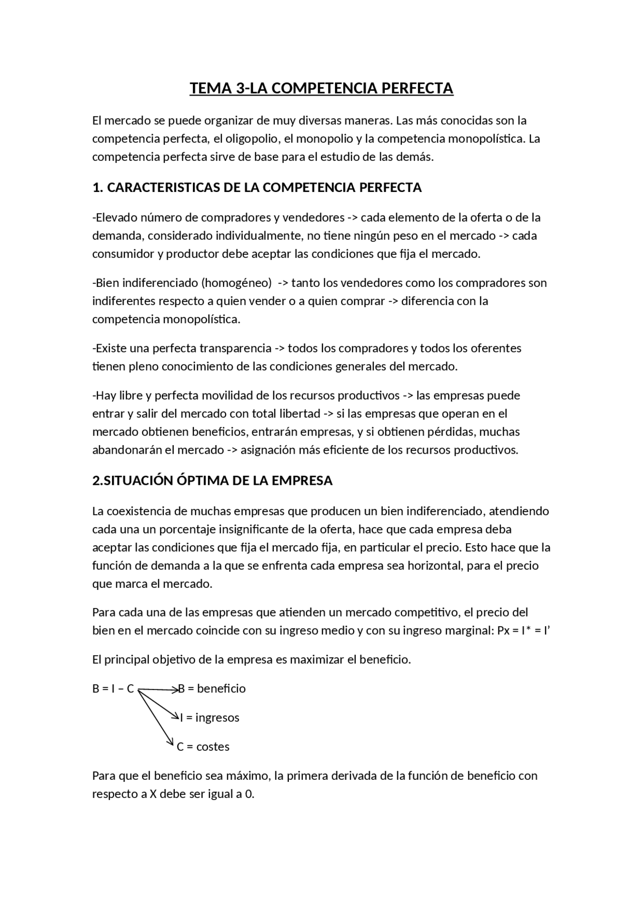 Microeconomía Primer Año Docsity