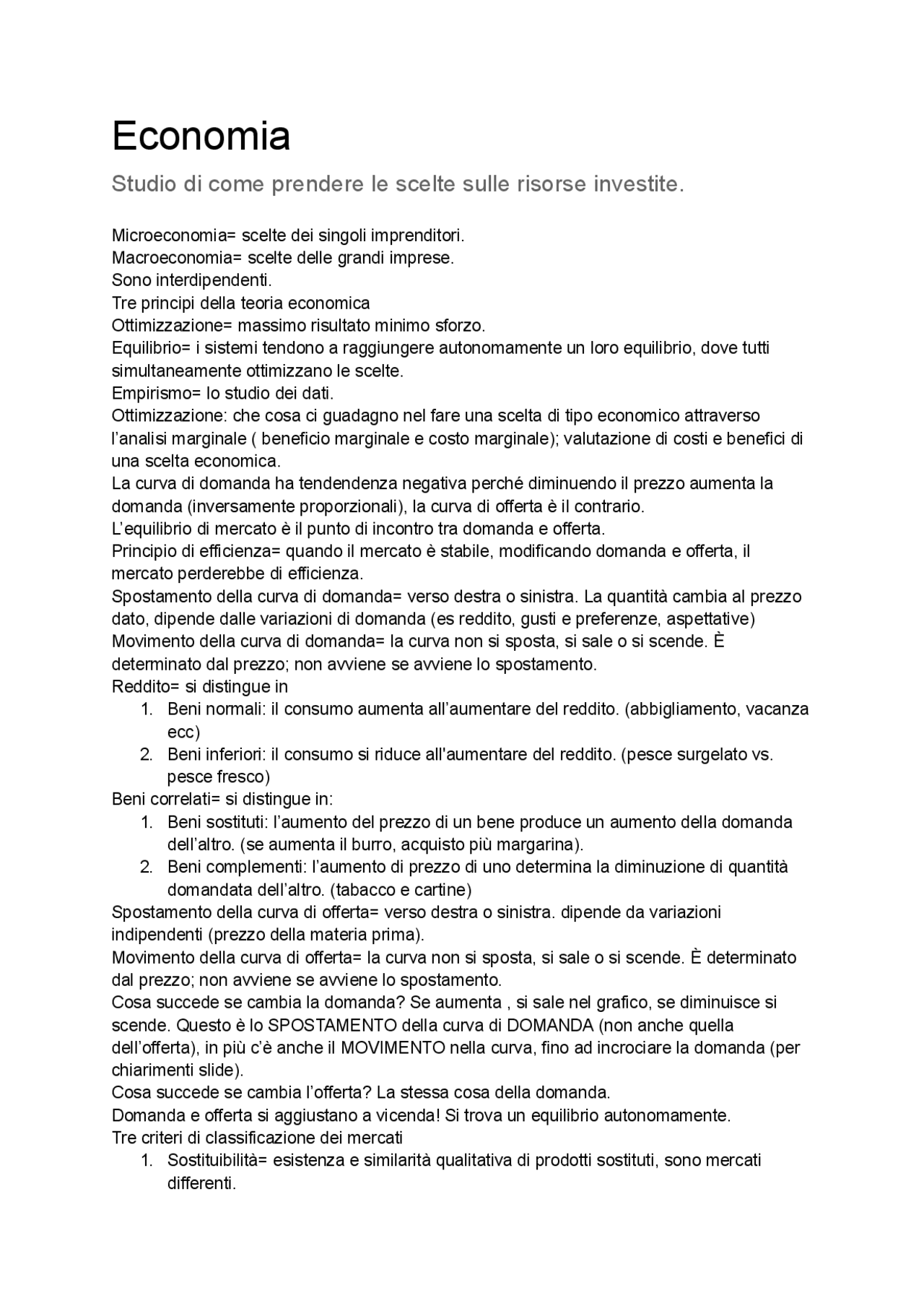 Microeconomia Dei Mercati Digitali Docsity