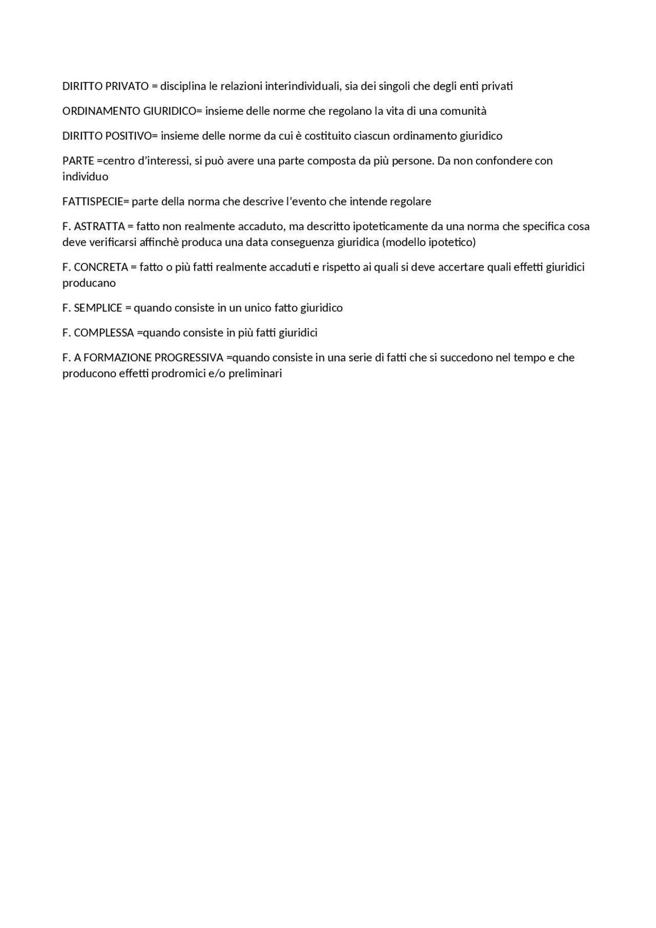 Appunti Esame Diritto Privato Docsity