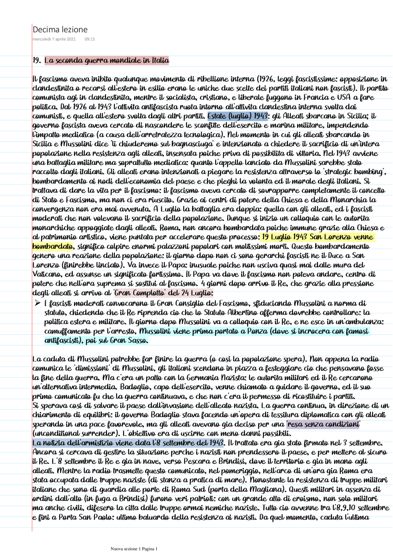Storia Contemporanea Lezione Docsity