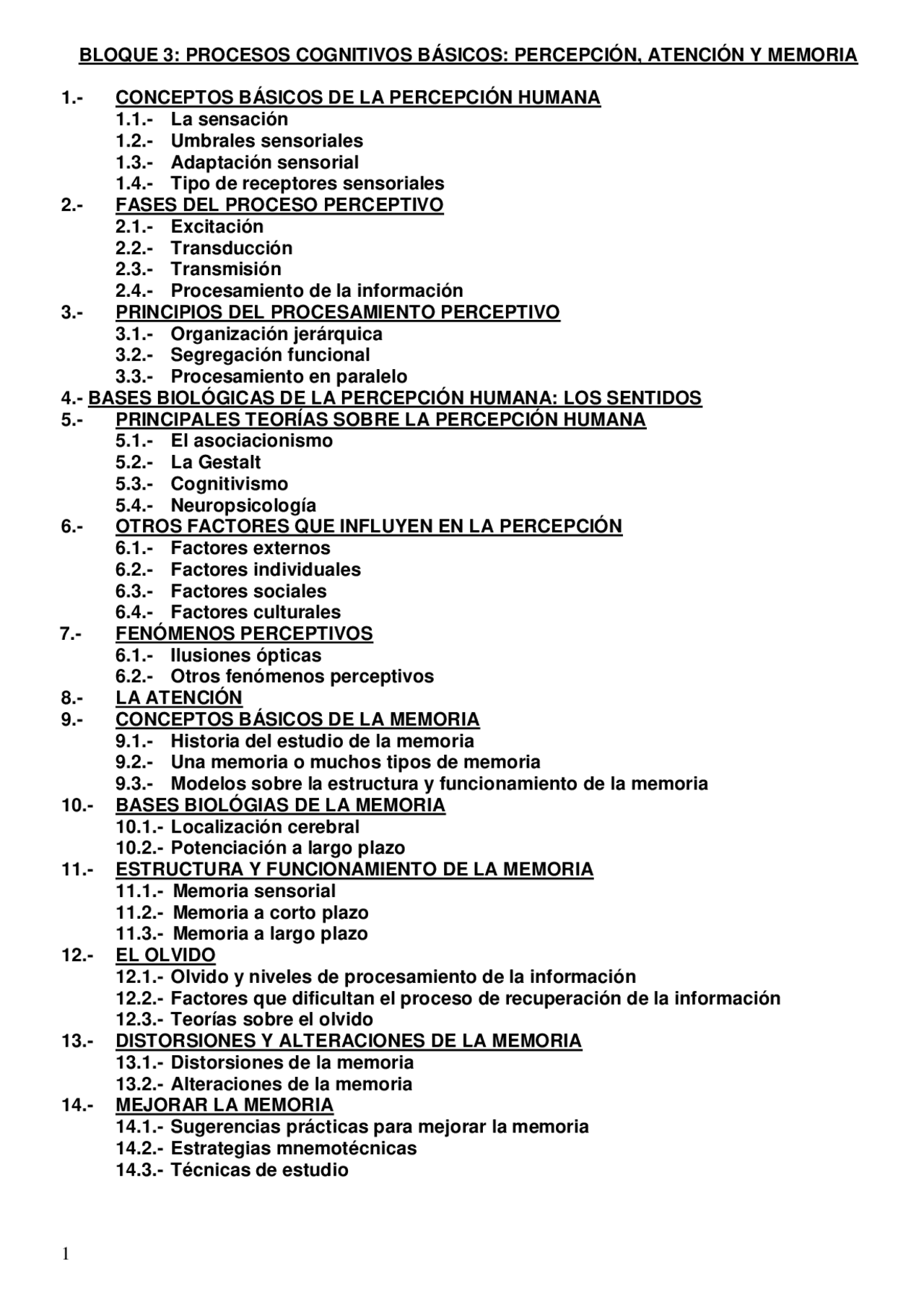 Apuntes De Psicología Docsity