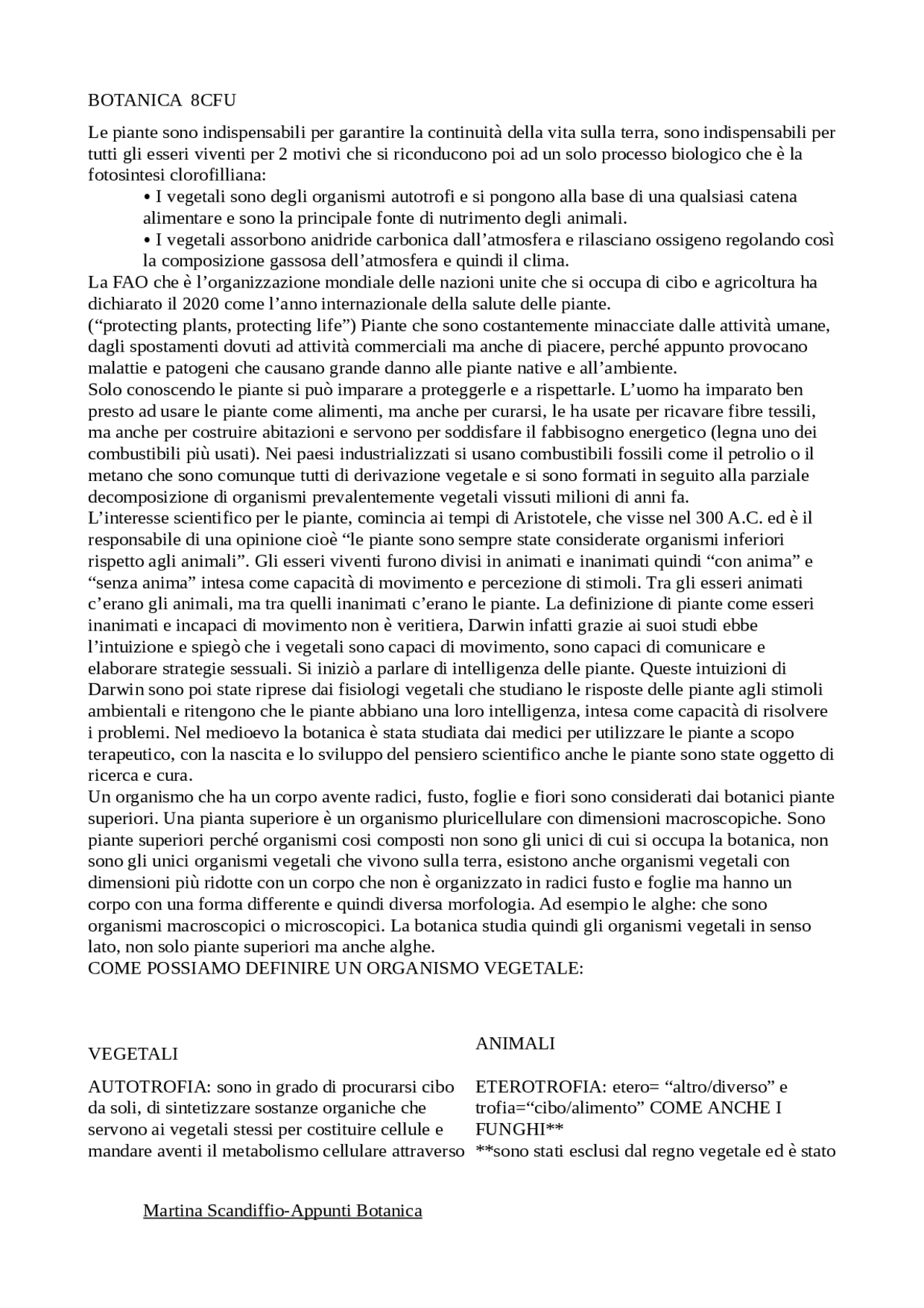 Appunti Completi Di Botanica Con Immagini Docsity