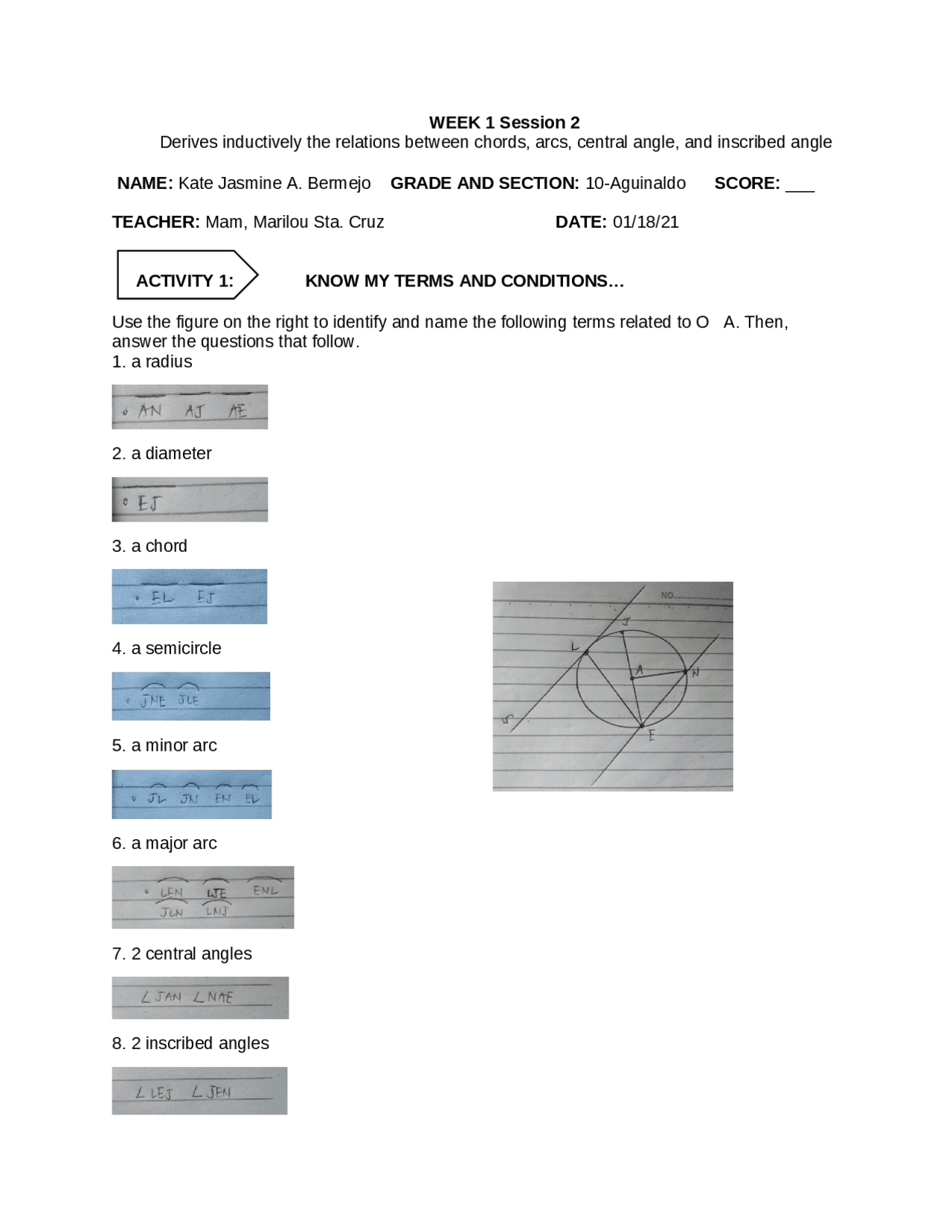 Geometry: Circles, Chords, Arcs, and Angles - Week 1 Session 2 ...