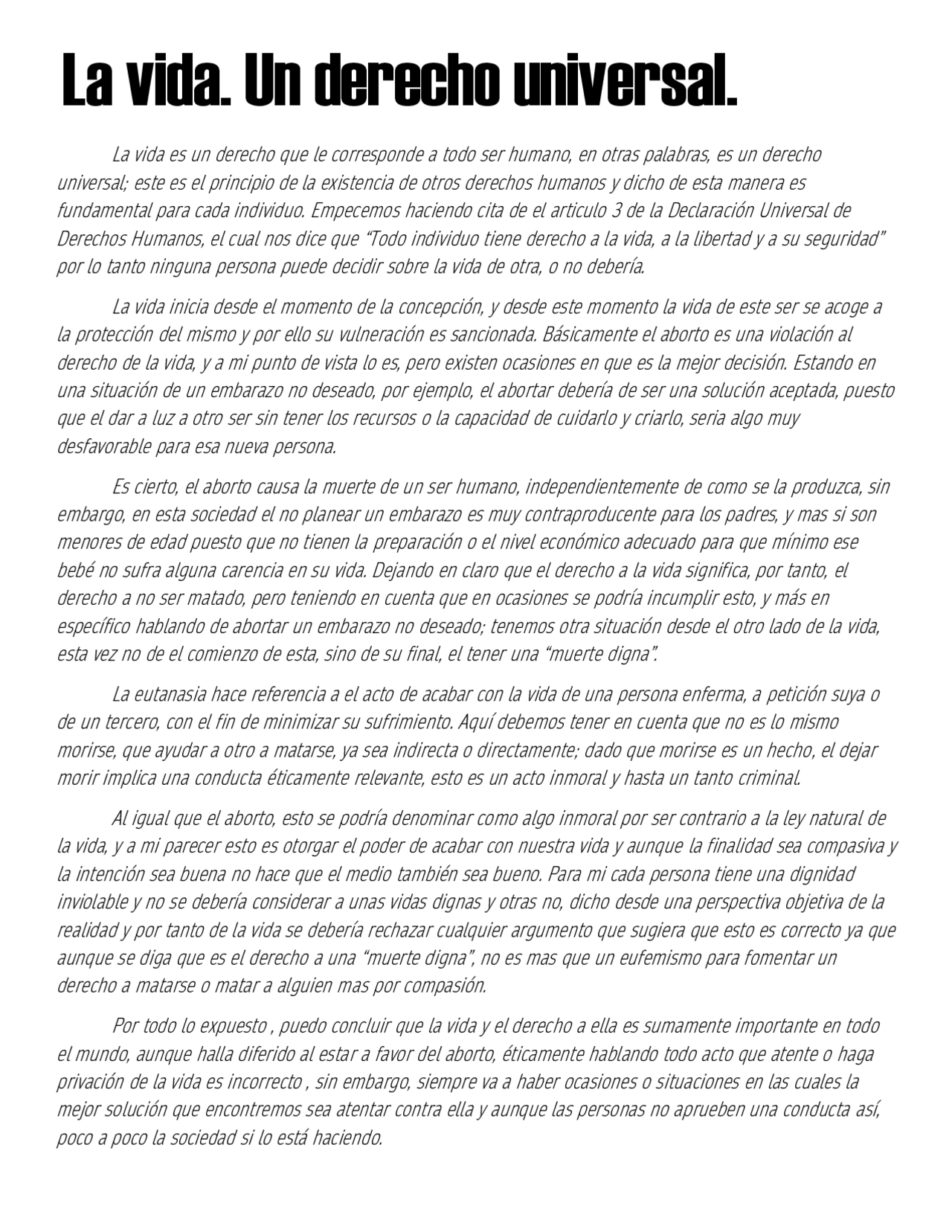 Ensayo Sobre Eutanasia Monografías Ensayos De Sociología Y ética