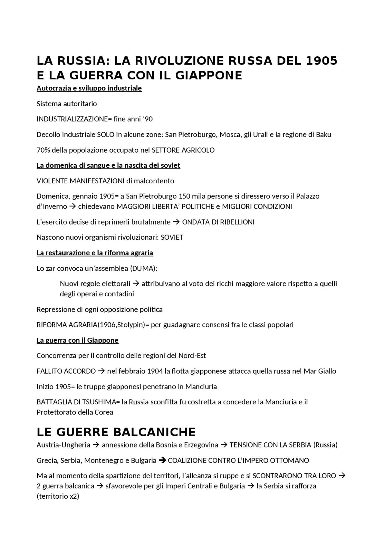 Prima Guerra Mondiale Docsity