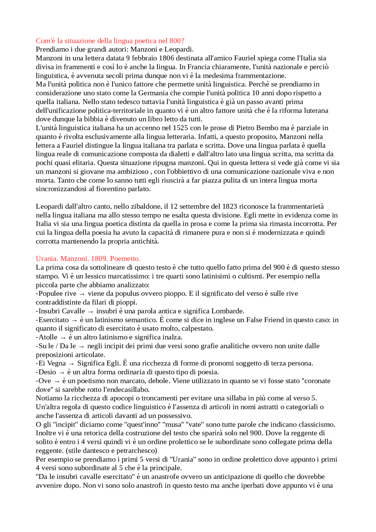 Andrea Afribo, Storia della lingua italiana 2 appunti - Docsity