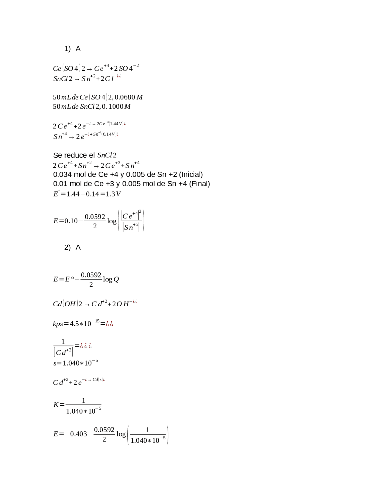 Ejercicios Química Analitica Exercises Of Chemistry Docsity