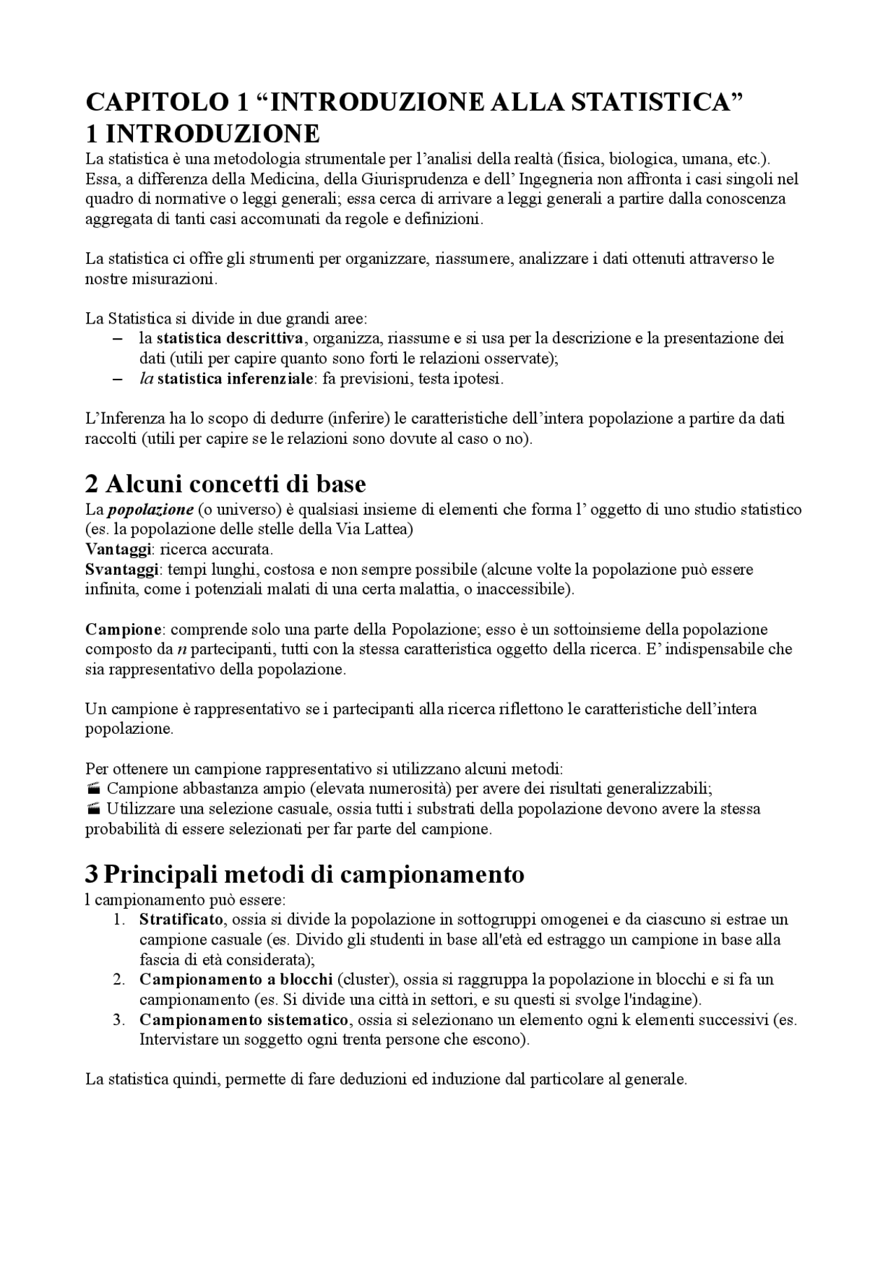 Riassunto Statistica Pegaso L 18 2021 Sintesi Del Corso Di Statistica