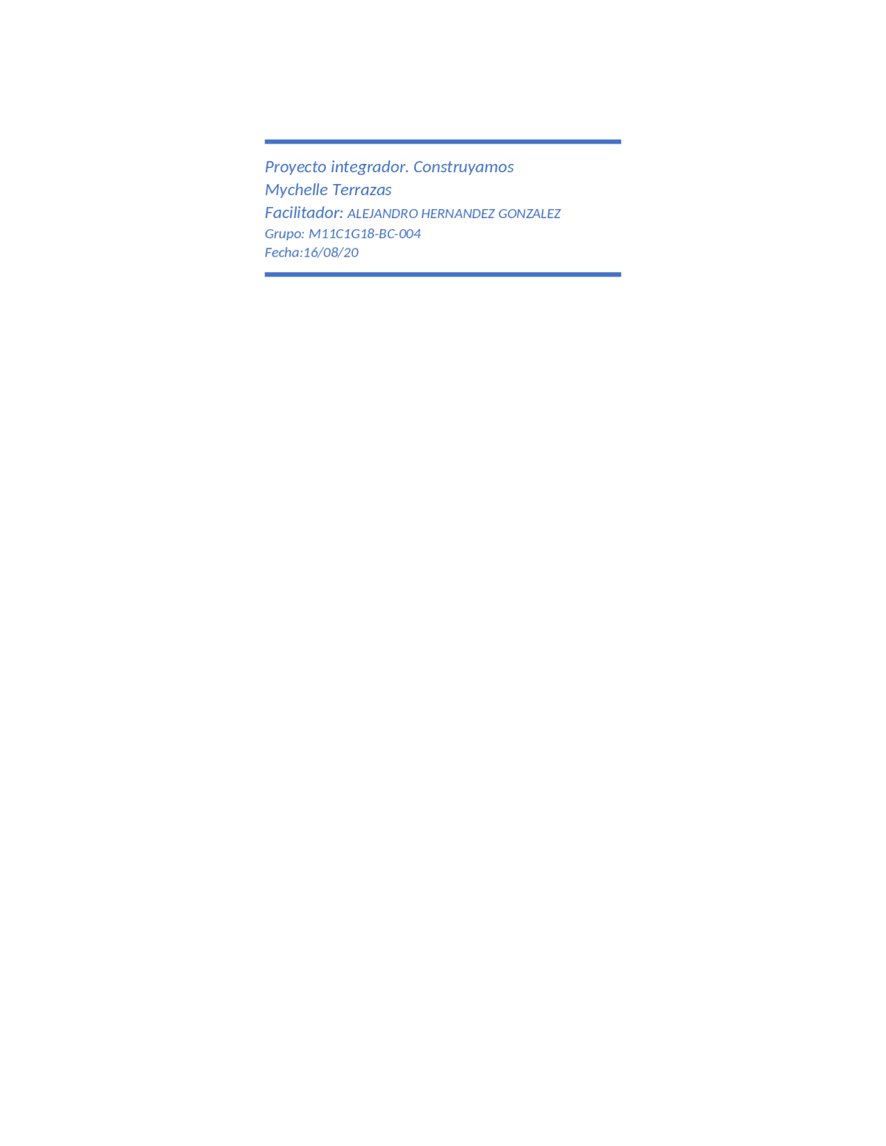 Modulo 11 Proyecto Integrador Docsity