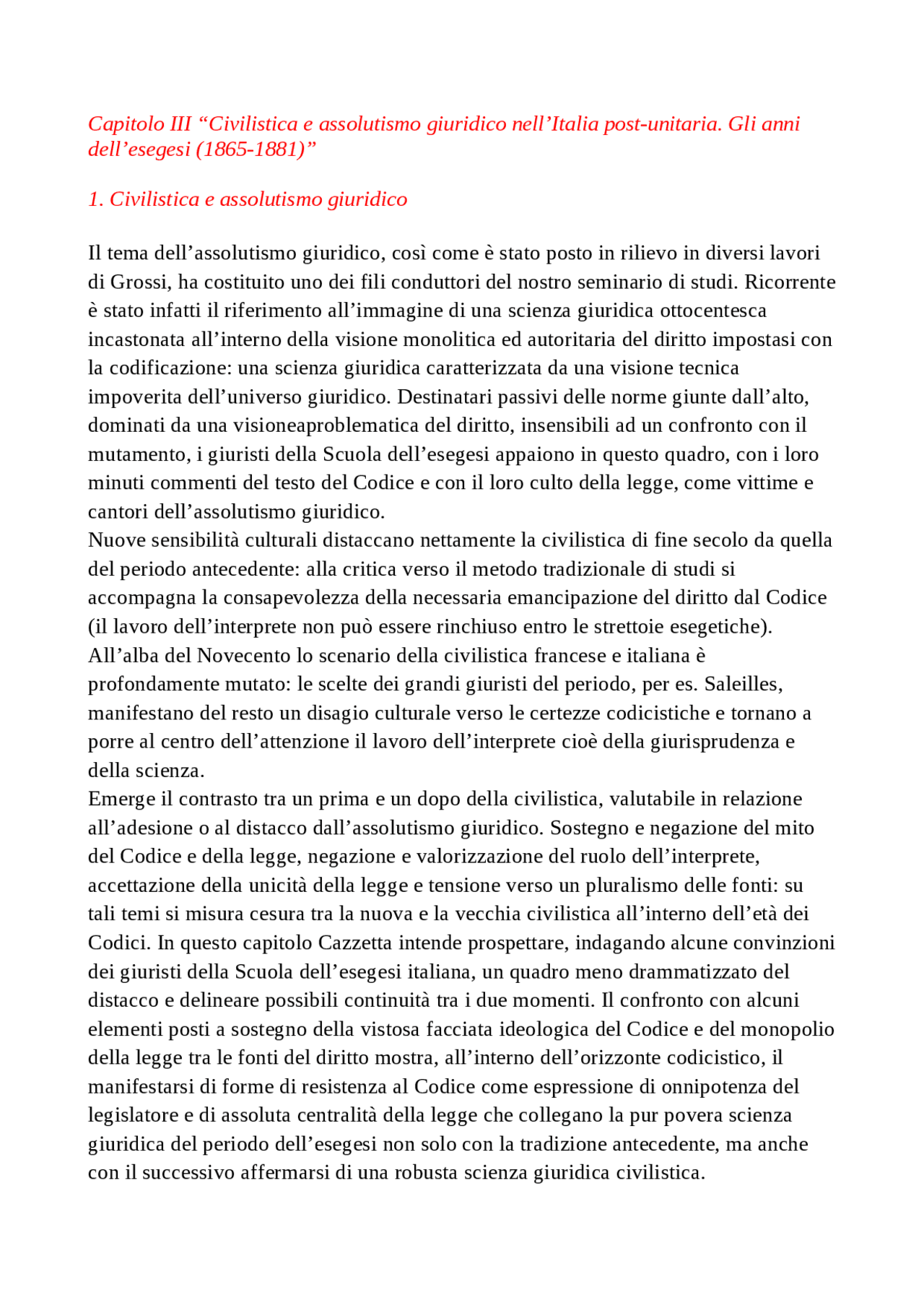 Storia Delle Codificazione Cazzetta Docsity