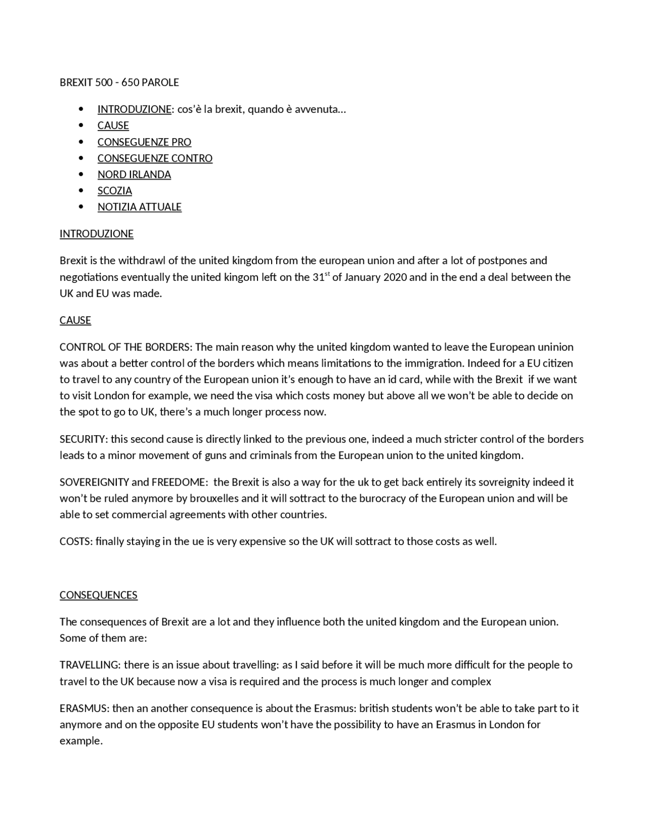 Brexit And Its Consequences Docsity