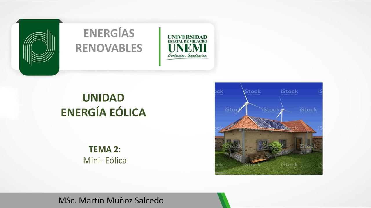 Energias Renovables Contenido De Diapositivas 2 Docsity