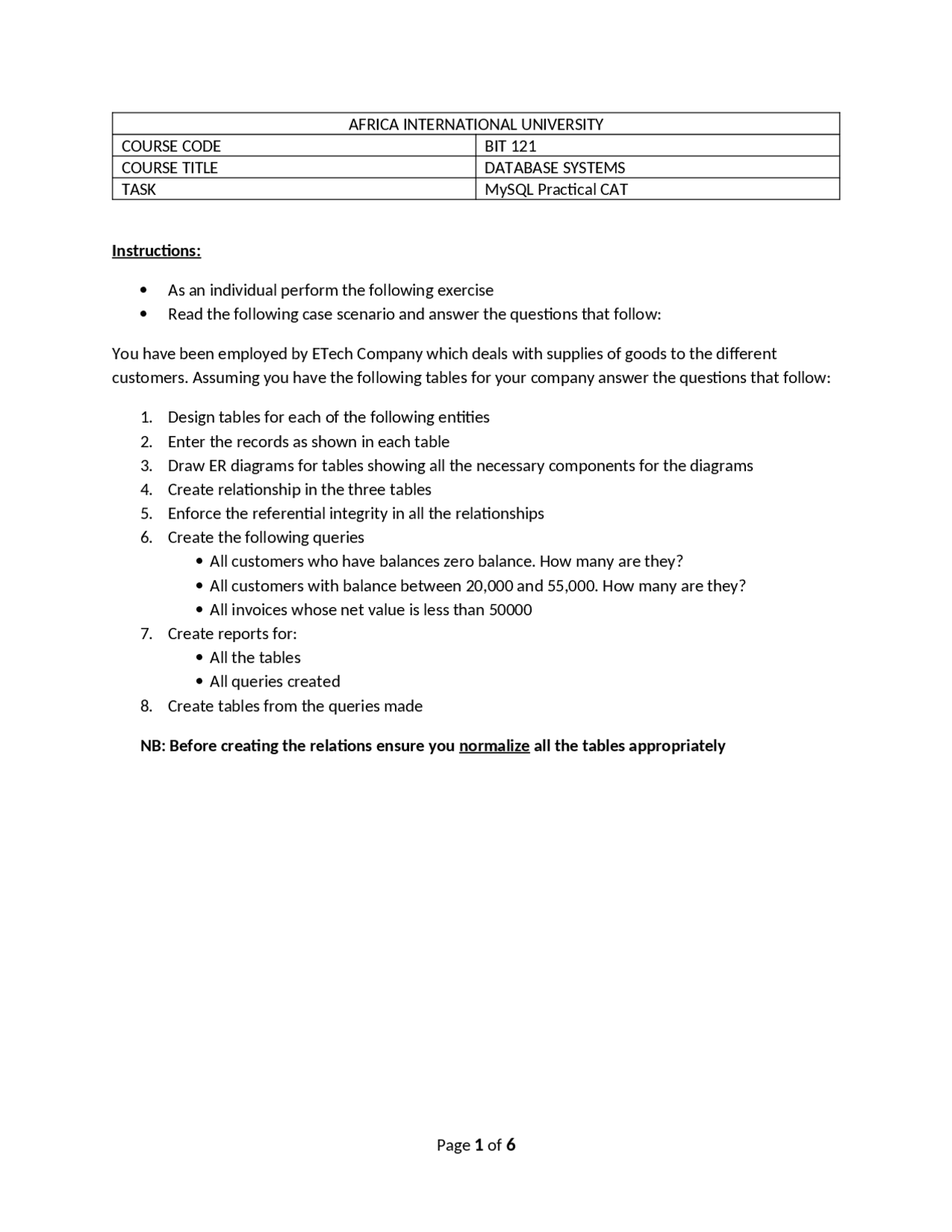 Database Solution And Related Queries Answered Docsity