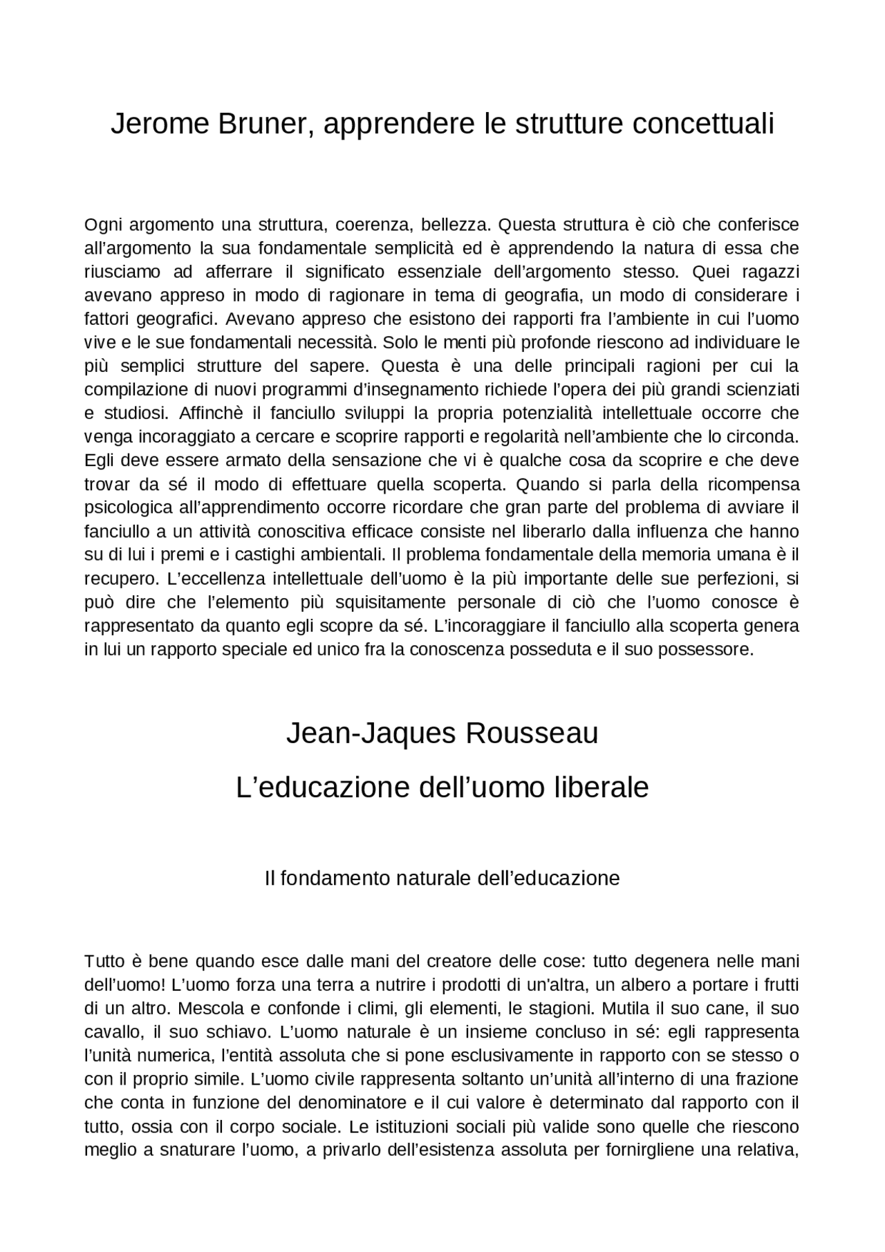 Pedagogia Generale E Sociale Docsity