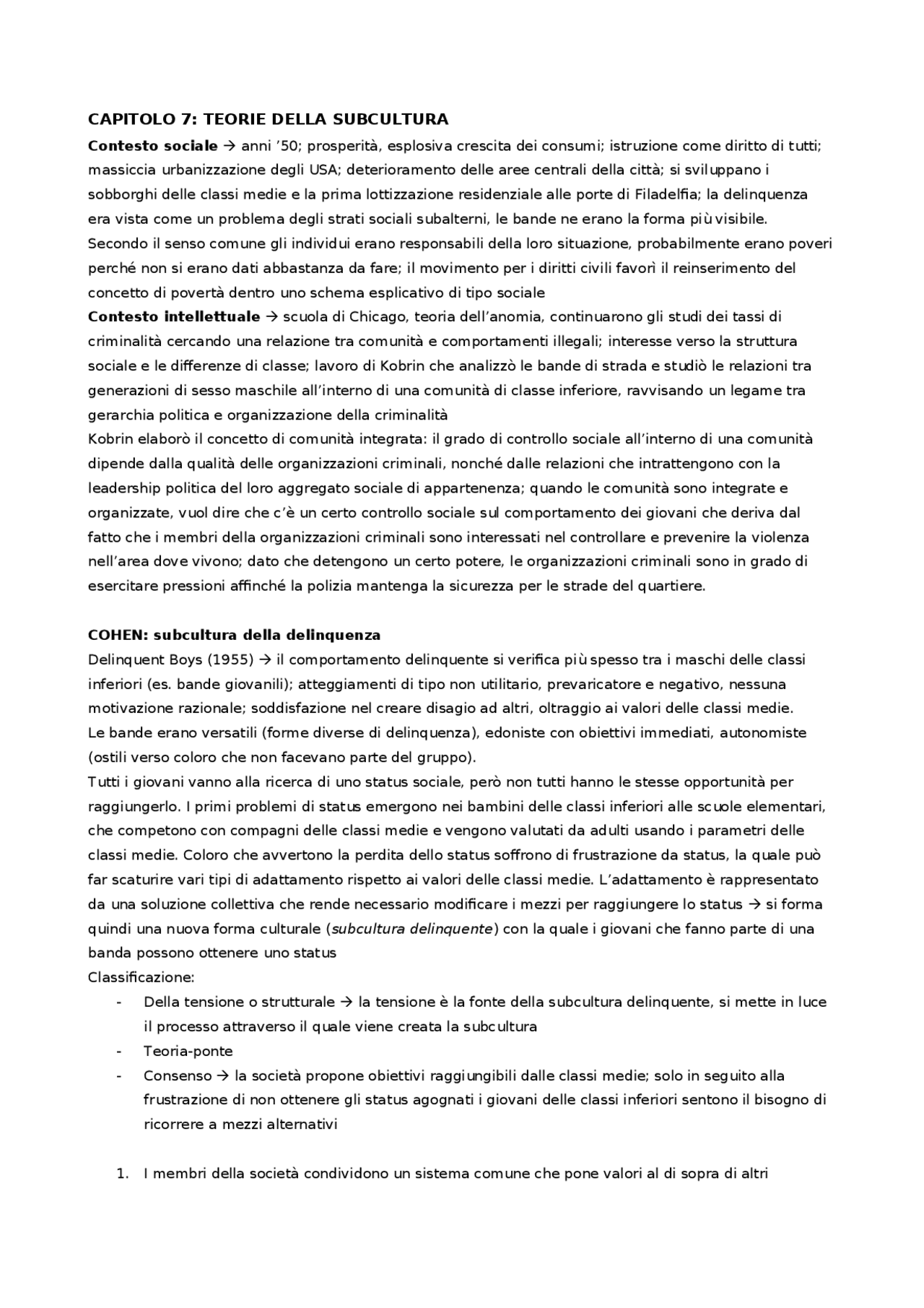 Devianza E Criminalità Docsity