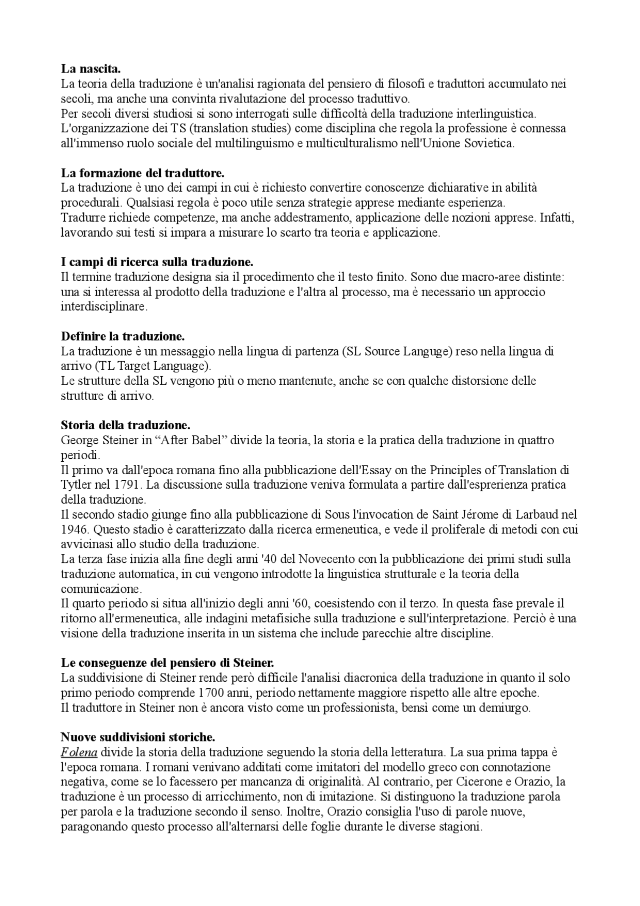 Teoria E Storia Della Traduzione Docsity