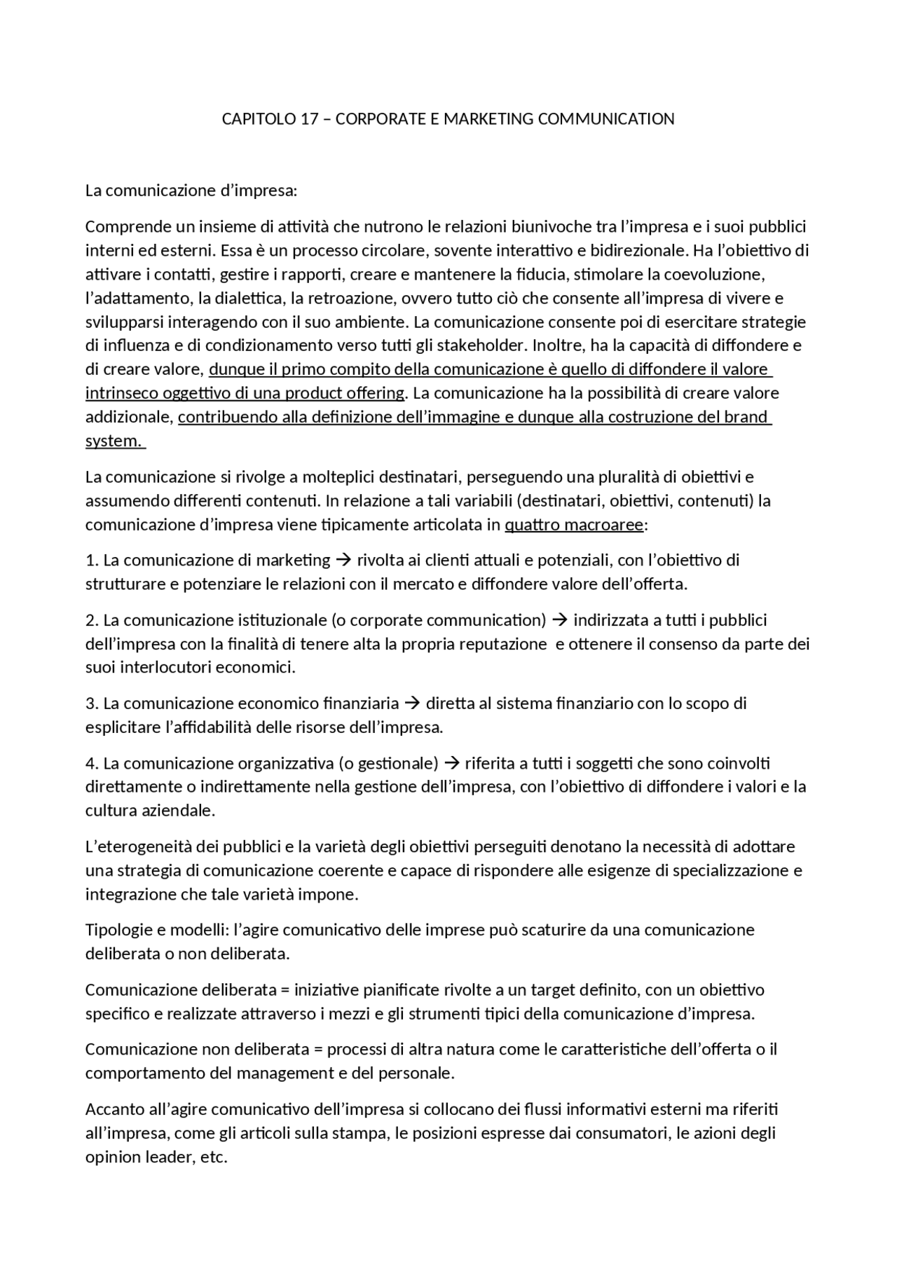 Riassunto Market Driven Management Docsity