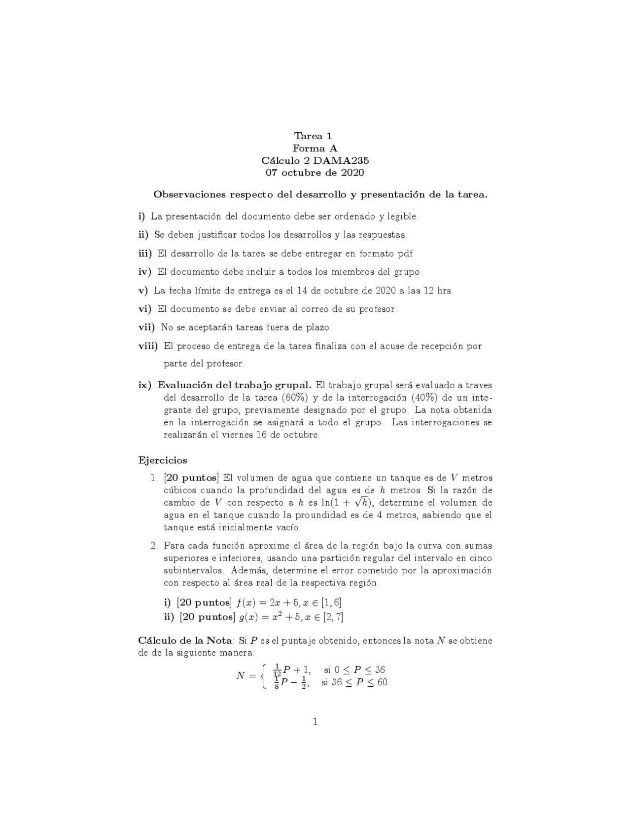 Tarea De Calculo Ii Sin Desarrollar Docsity