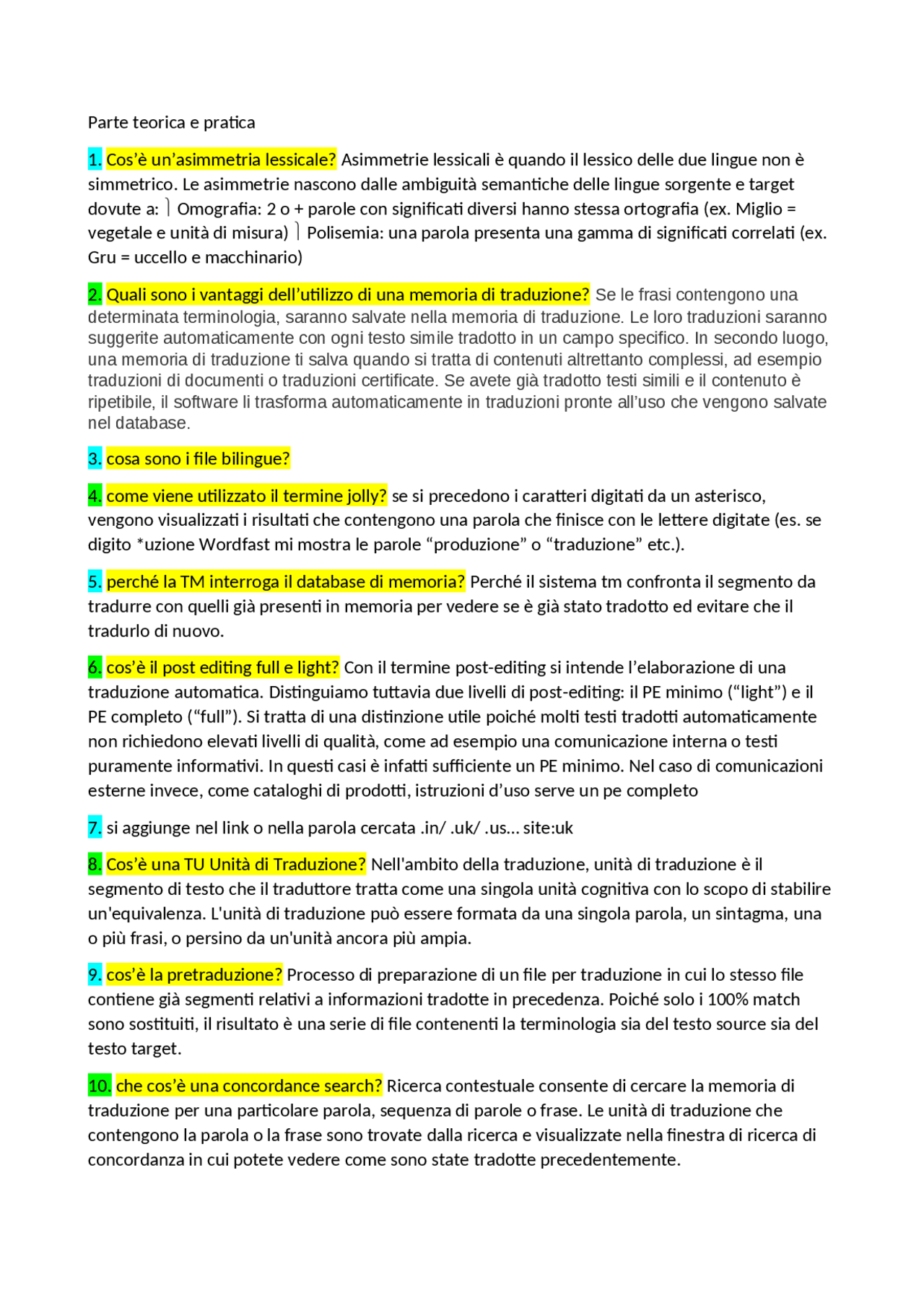 Esercitazione Esame Laboratorio Di Strumenti Informatici Per La
