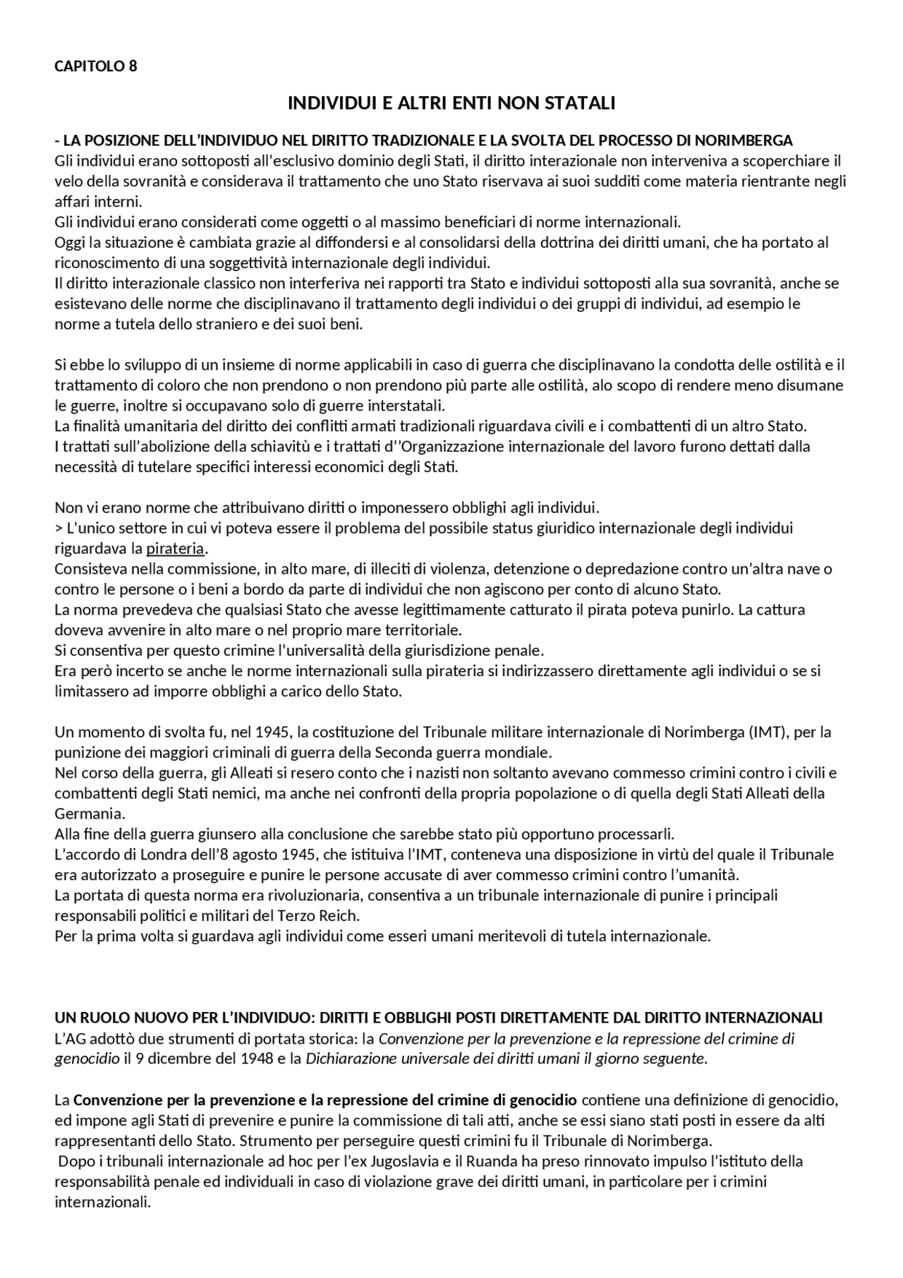 Riassunto Capitolo 8 Cassese Docsity