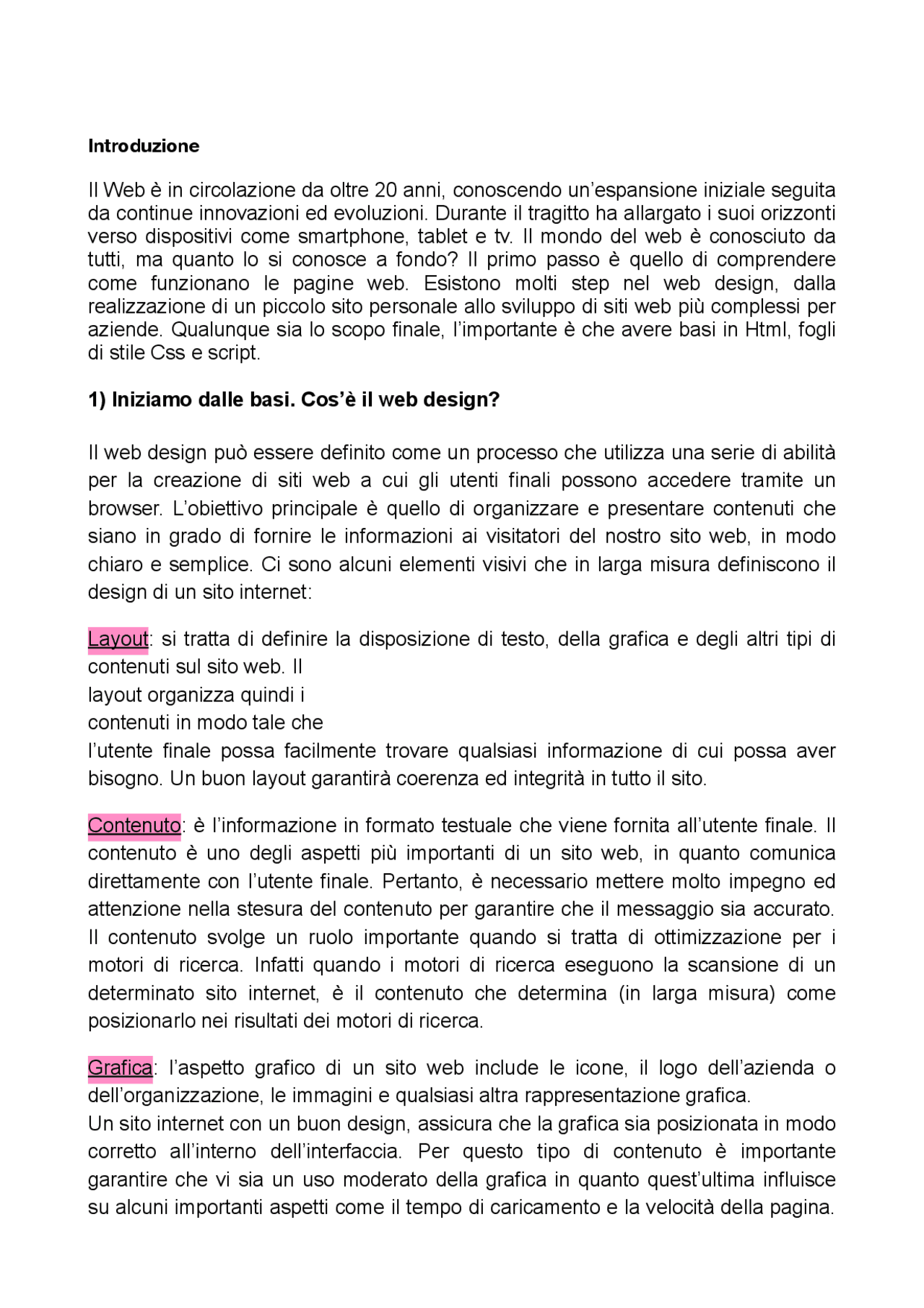 Il Web Design Per Tesi Di Laurea Docsity