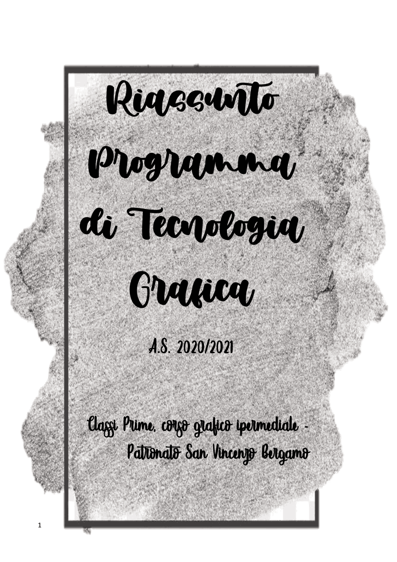 Riassunto Programma Tecnologia Grafica Docsity