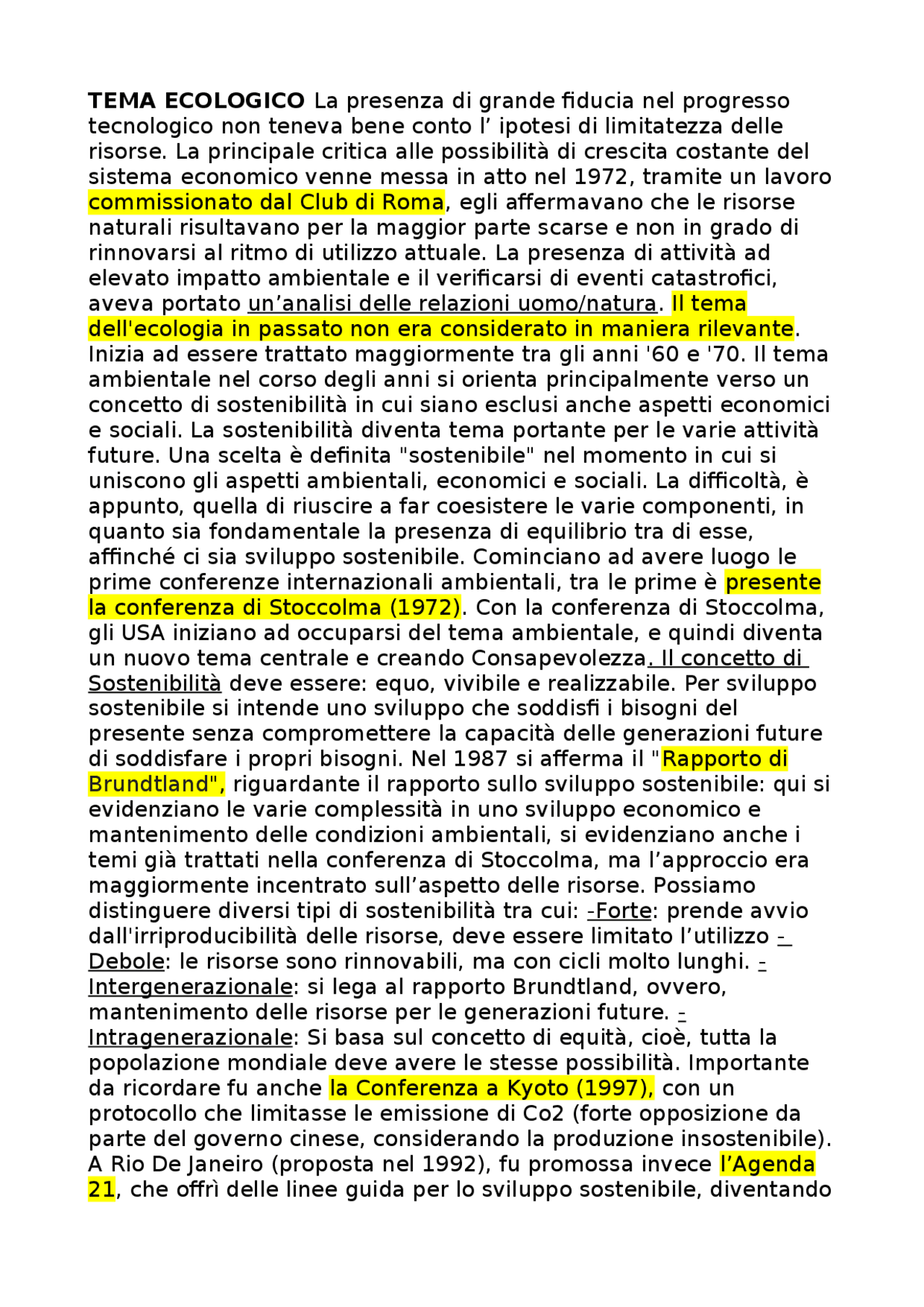 Riassunti Geografia Dello Sviluppo Docsity