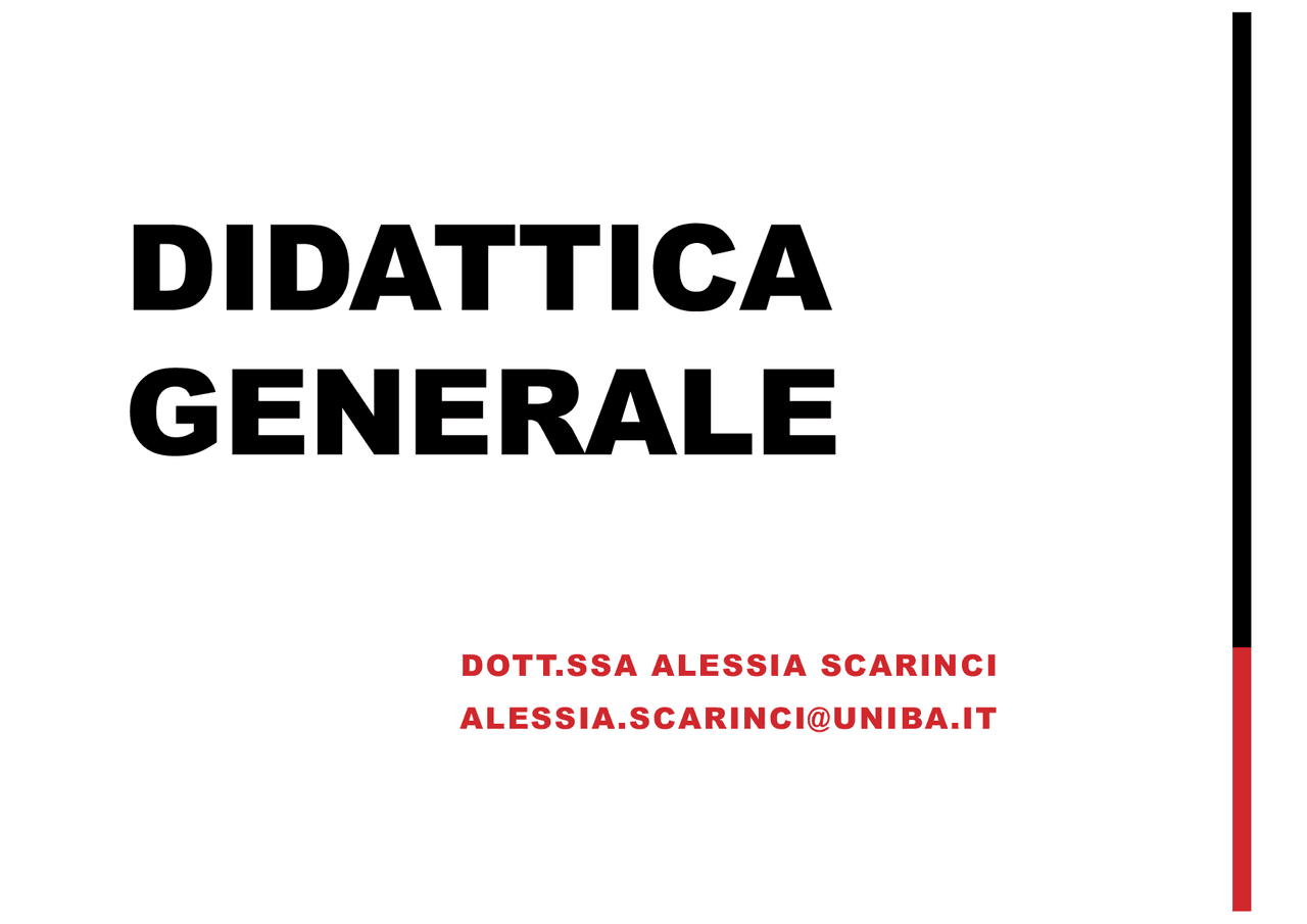 Didattica E Pedagogia Speciale Docsity