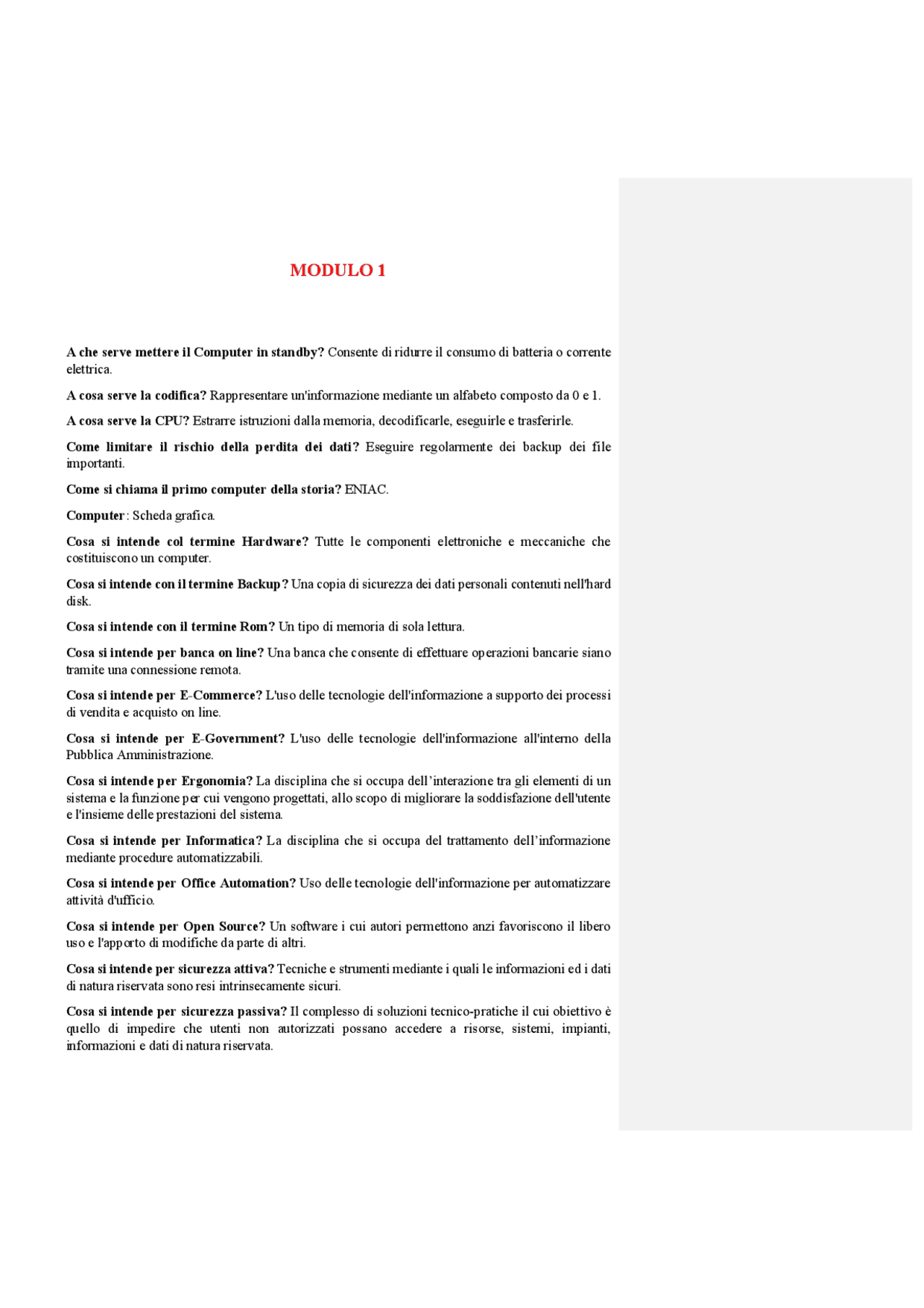 EIRSAF FULL MODULI 1 - 4 -5 -7- 8 - 9 -10. SUPERA FACILMENTE IL TUO ESAME | Prove d'esame di ...