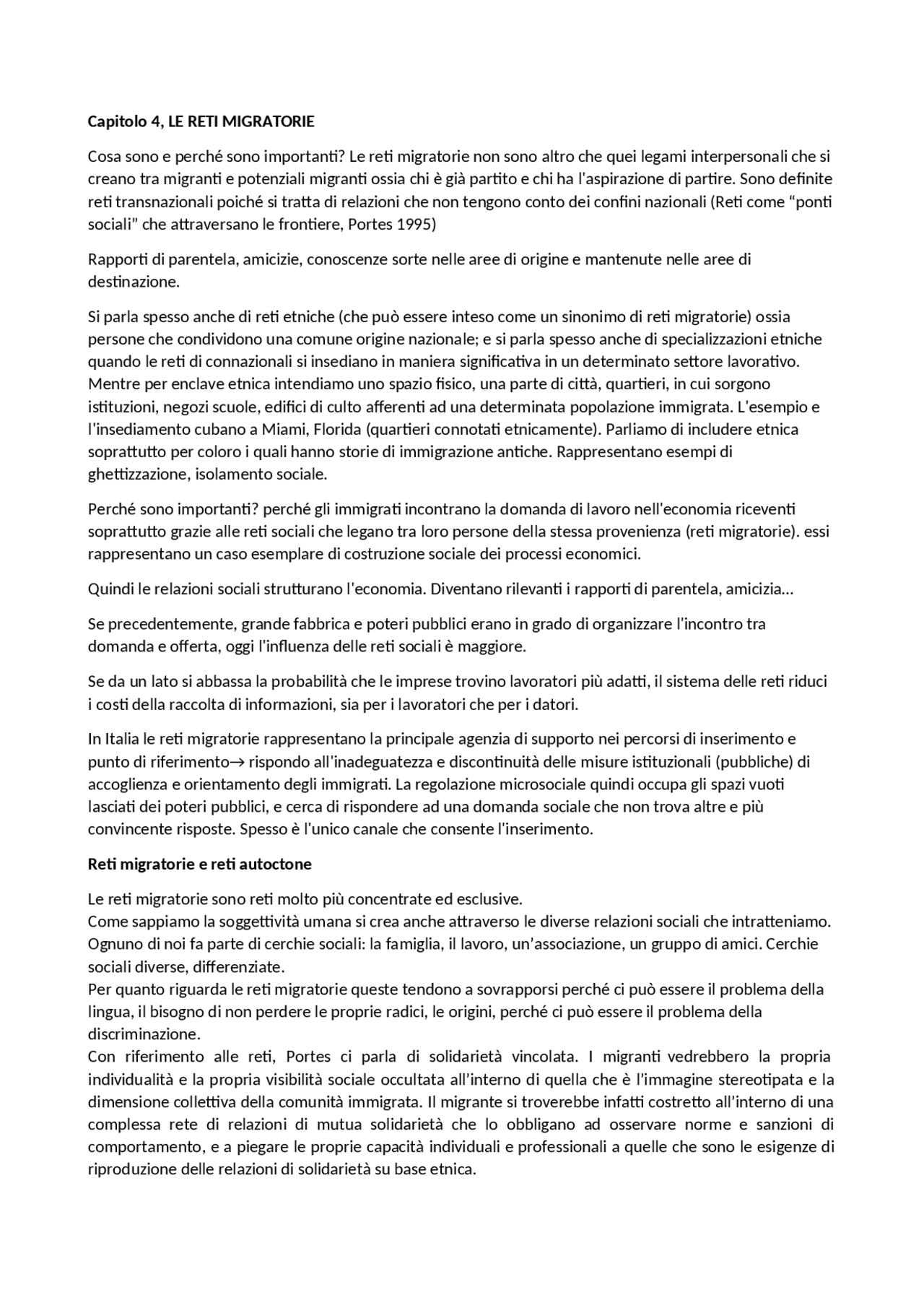 Sociologia Delle Migrazioni Ambrosini Cap 4 Docsity
