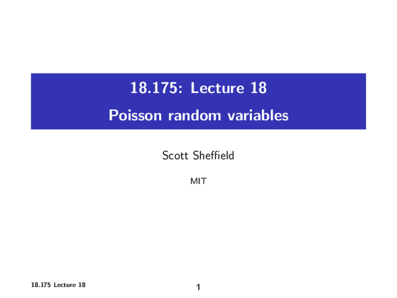 Poisson Random Variables Docsity