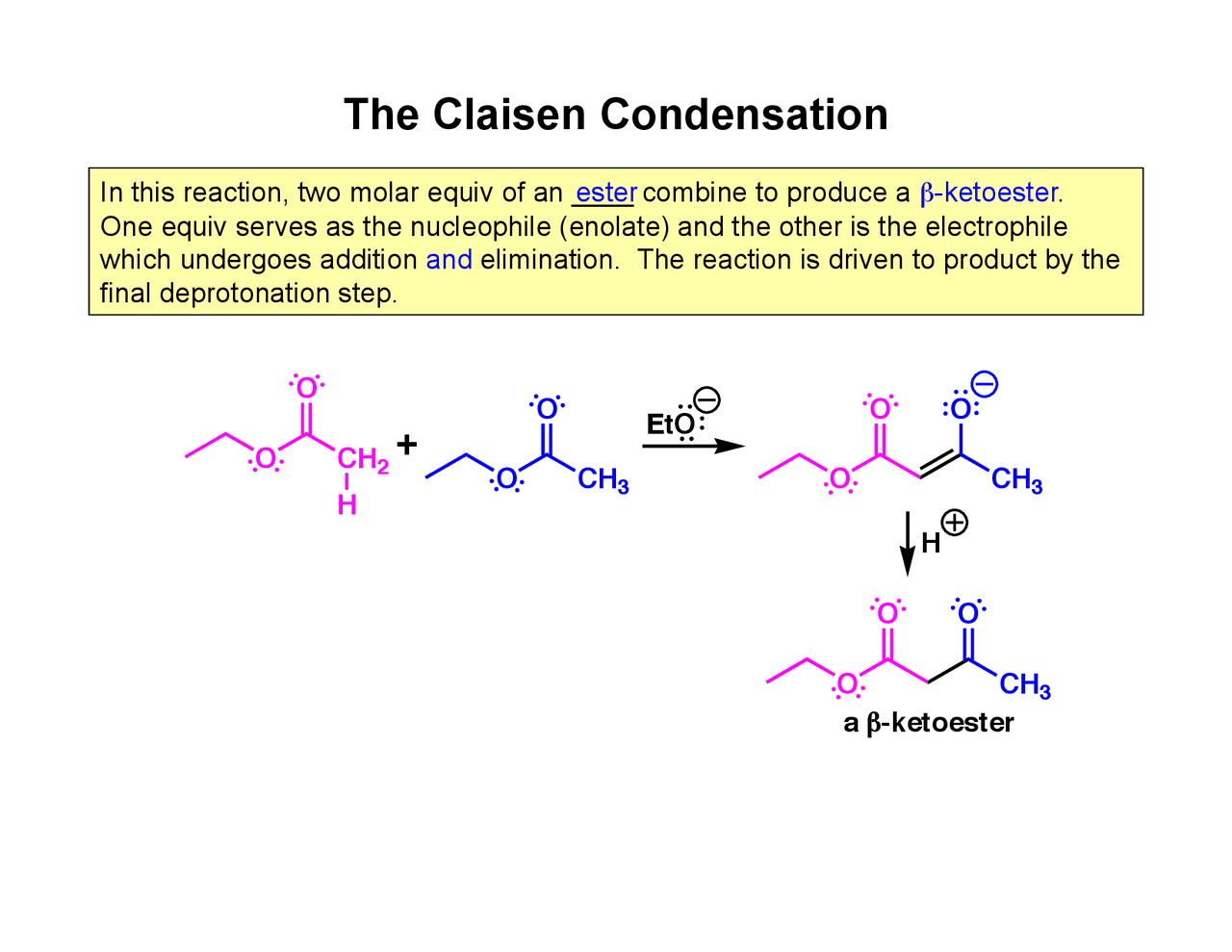 The Claisen Condensation Reaction - Docsity
