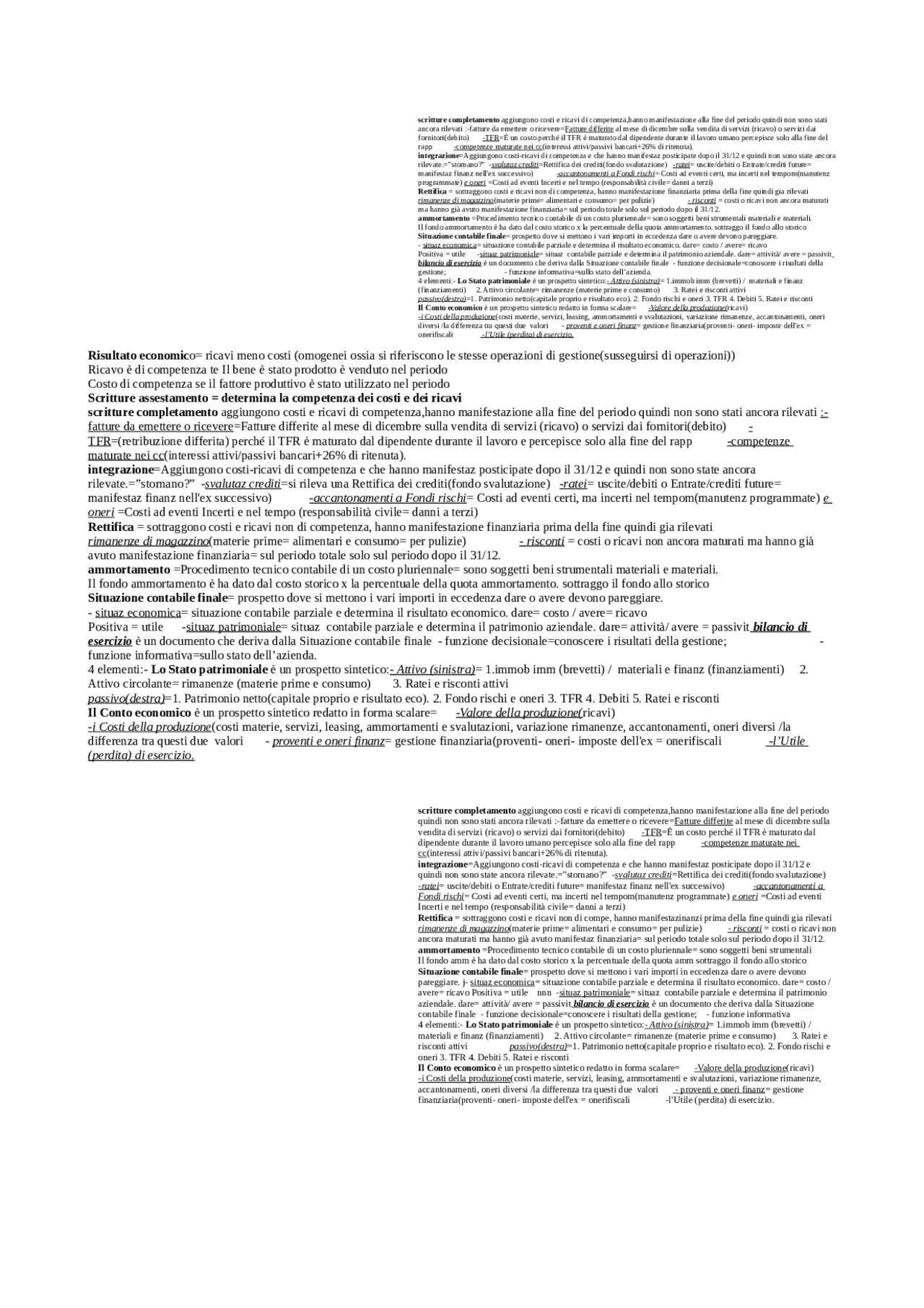 Assestamento E Bilancio Docsity