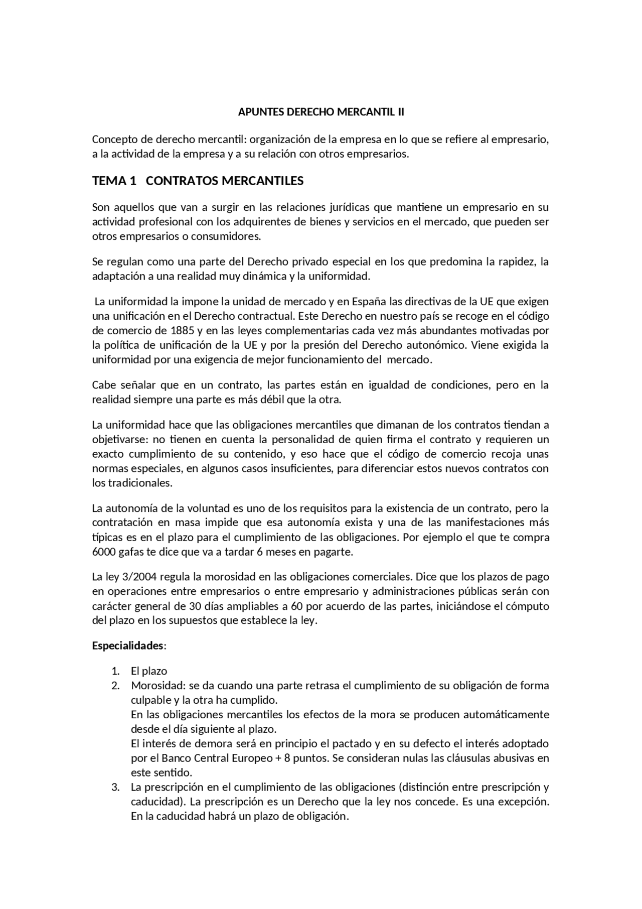 Apuntes De Derecho Mercantil Ii Docsity