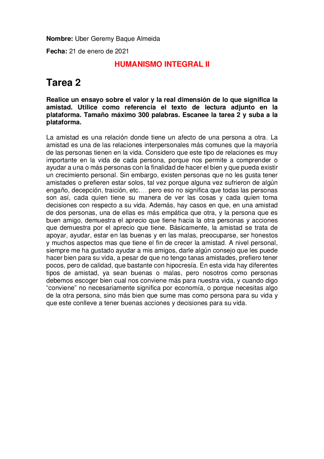 Humanismo Integral Para la Humanidad - Docsity