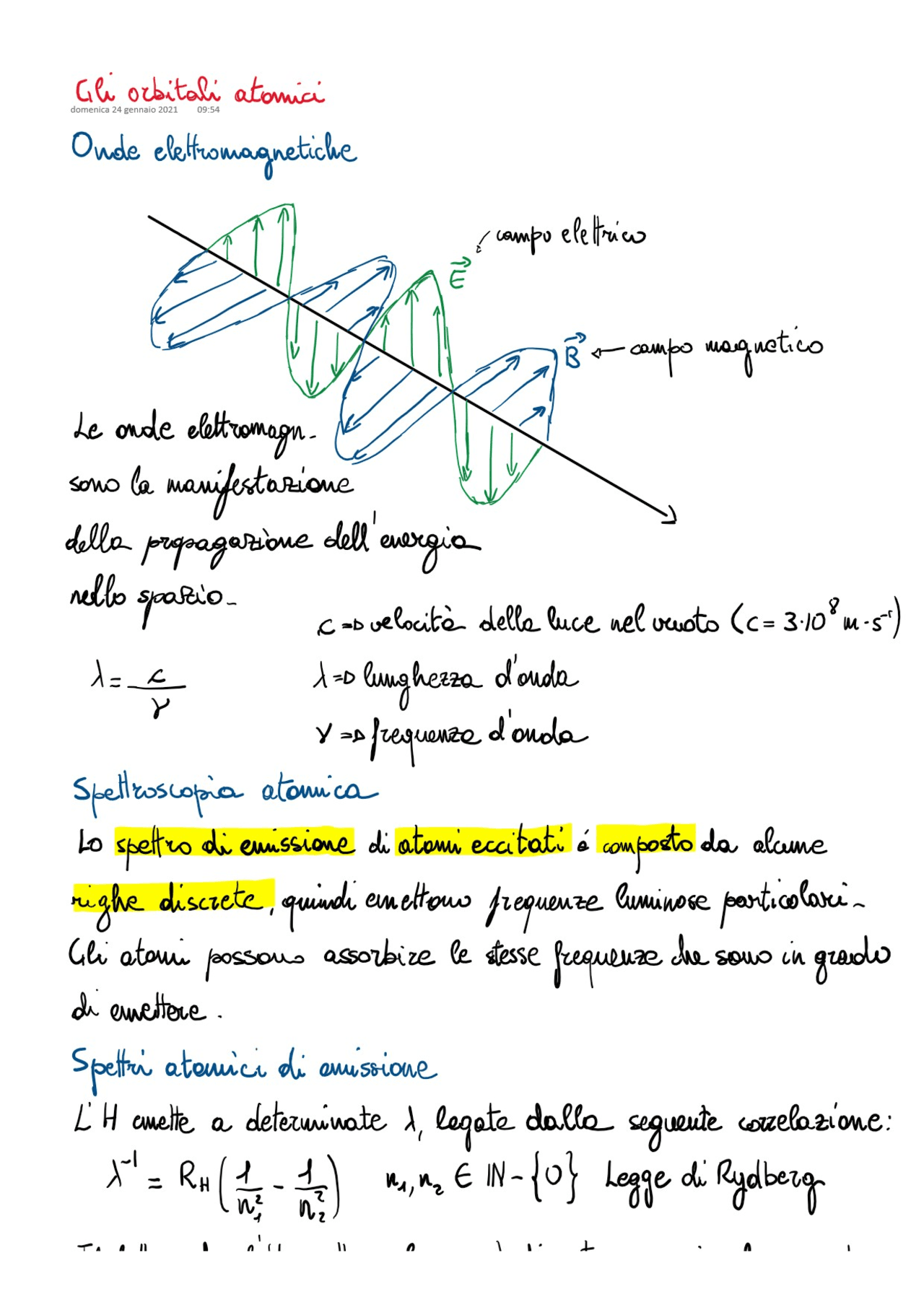 Orbitali Atomiciappunti Di Chimicapolitoprof Savorani Docsity