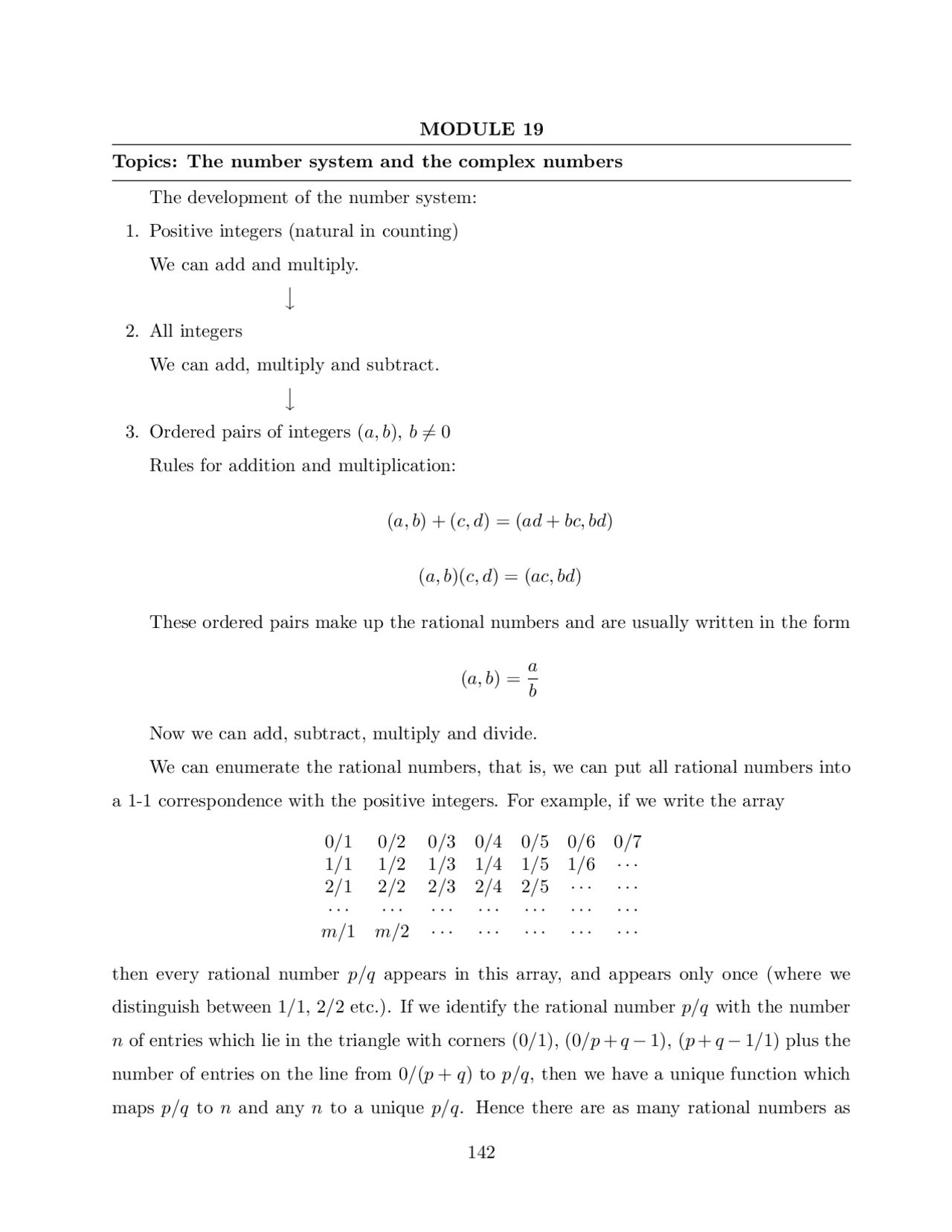 The Number System And The Complex Numbers Docsity