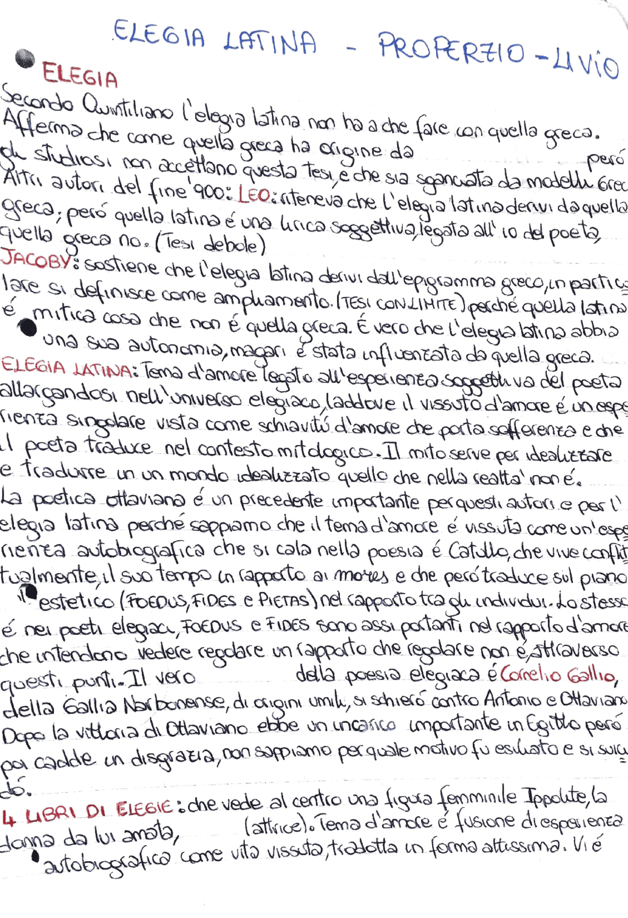 Elegia Latina Properzio Livio Docsity